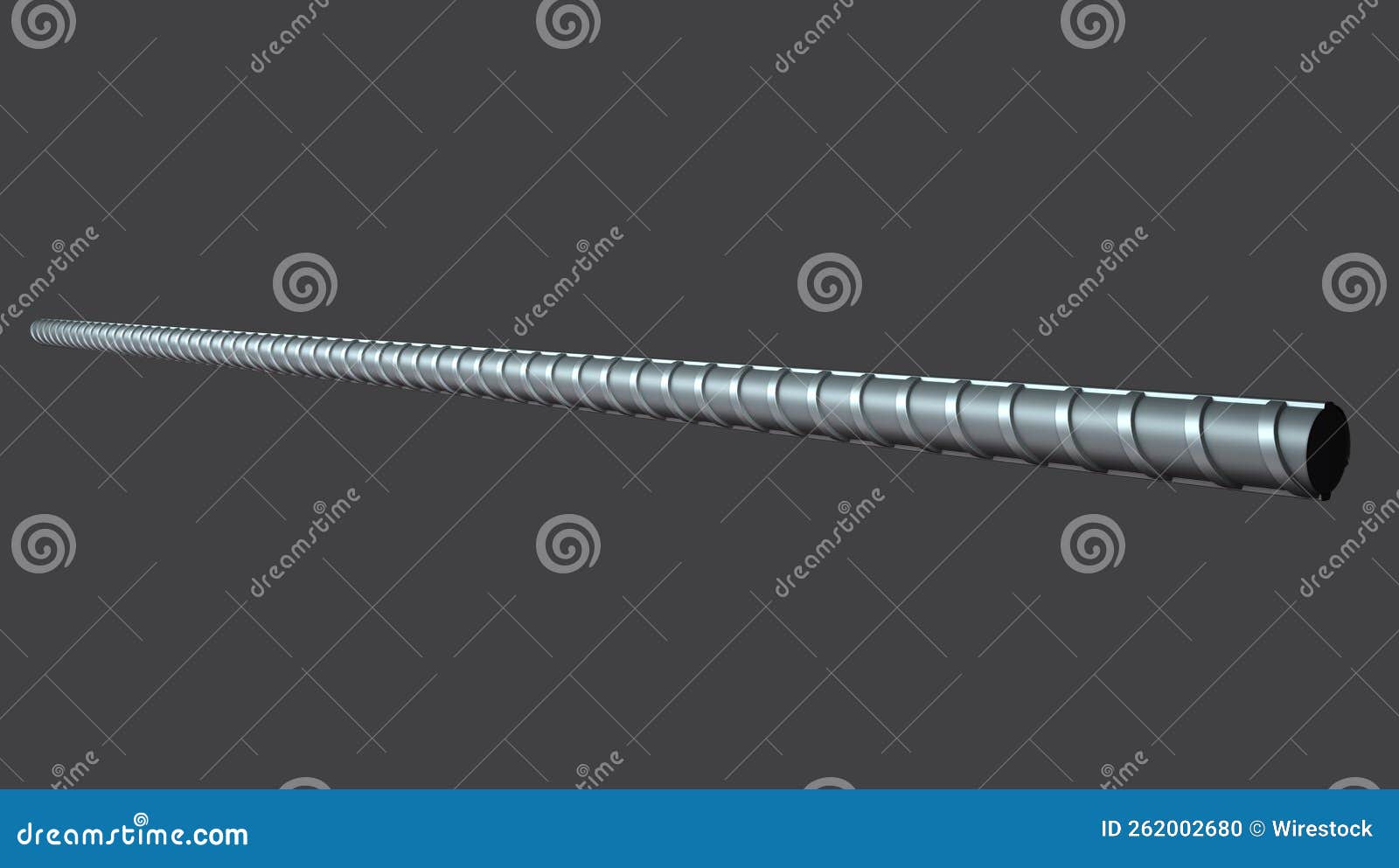 3D Illustration of Reinforcements Steel TMT Bar. 3D Render Stock ...