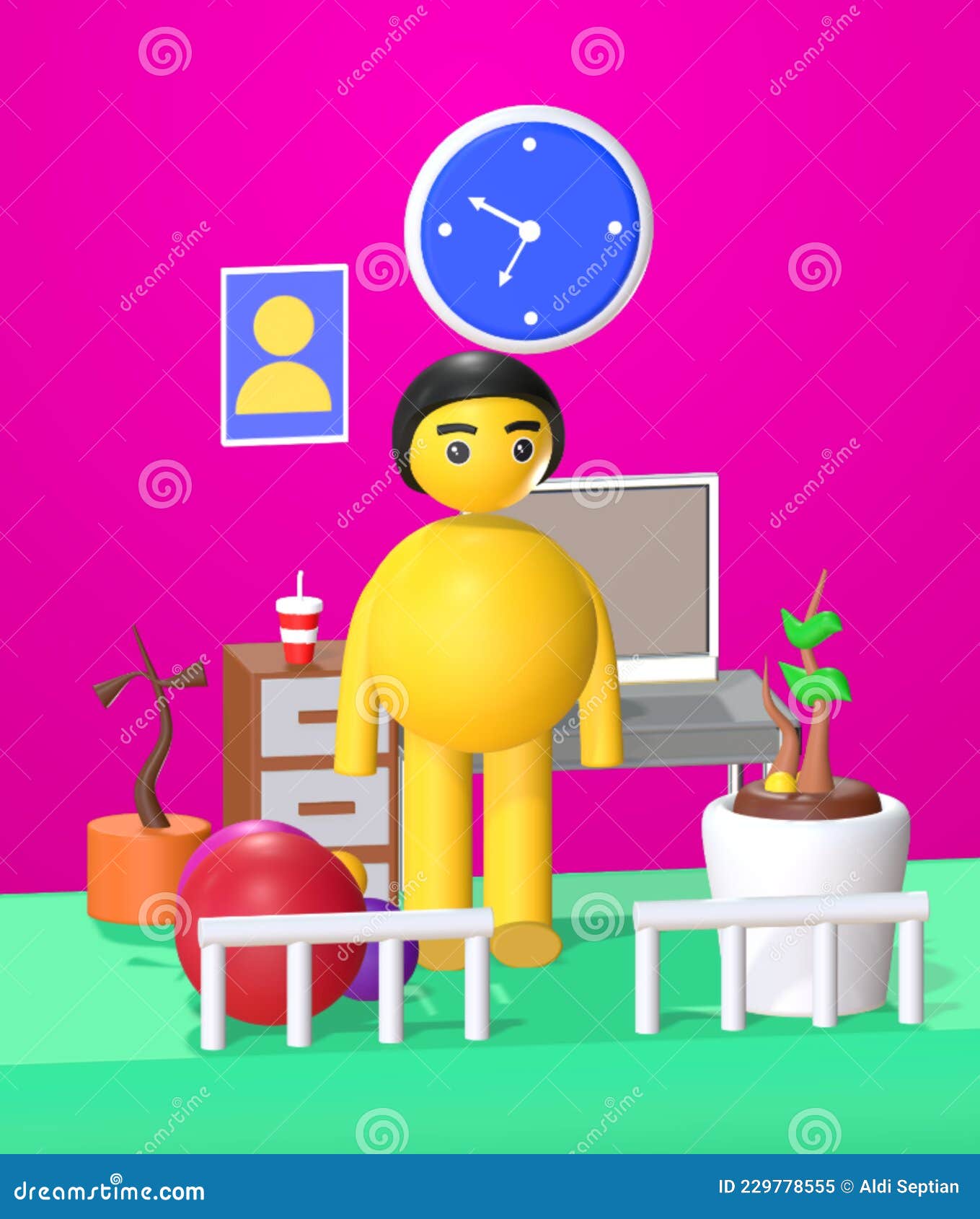 3D Illustration, 3D Render , Concept Stock Image - Illustration of ...