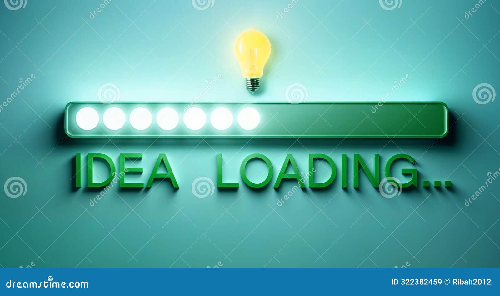 3d Render Illustrtion of Lightbulb Hovers Over the Word Text IDEA ...