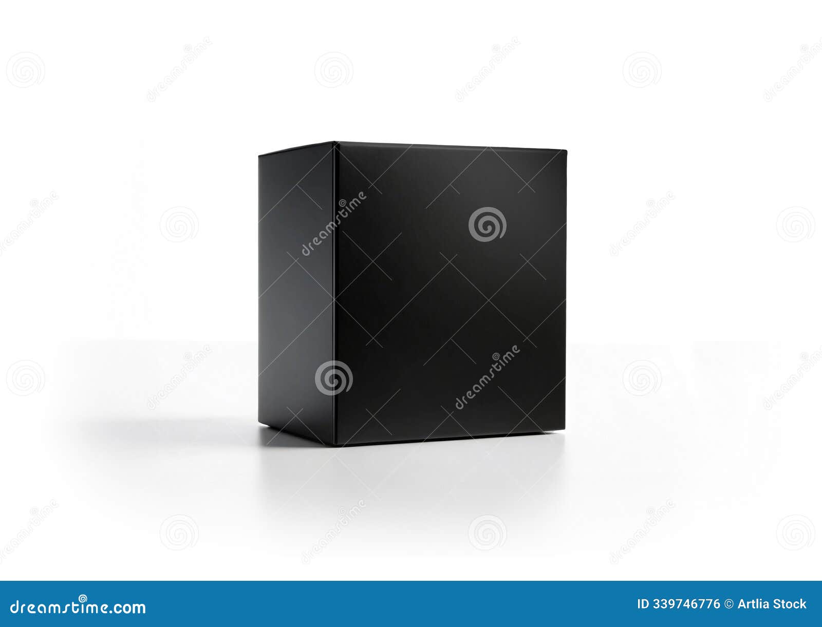 A Luxurious Black Mockup for a Square Box Creative Package Kit Template ...