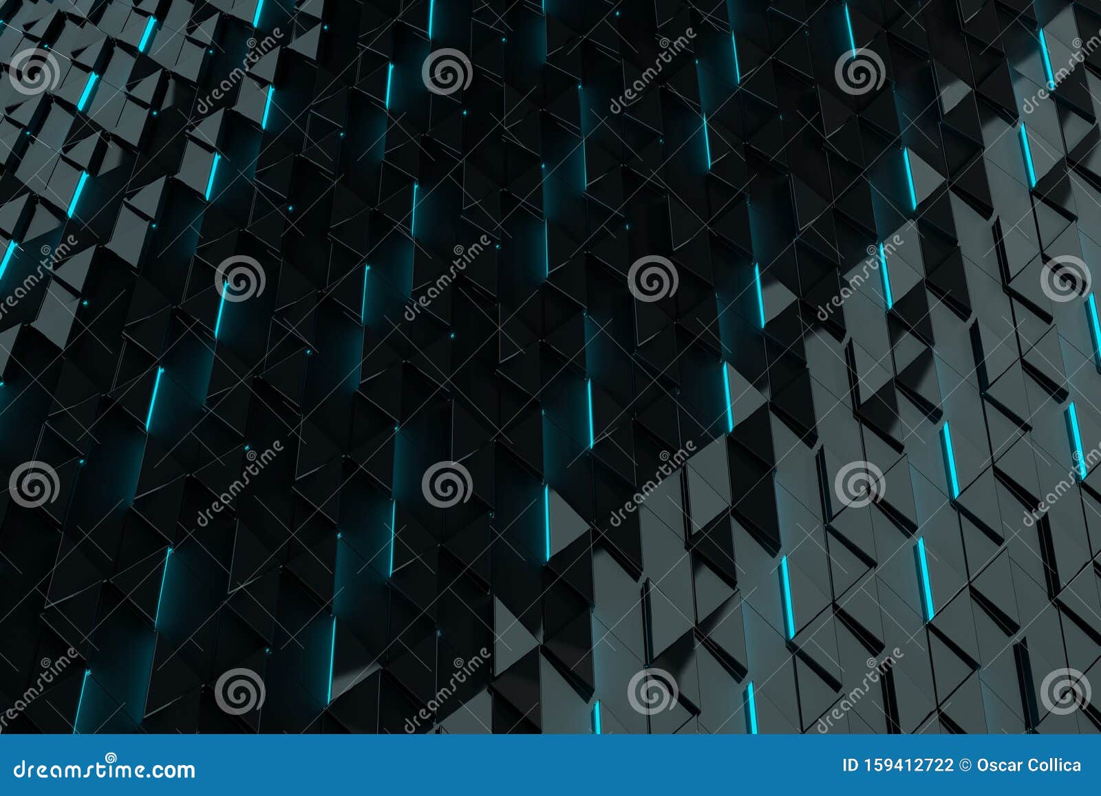 3D Illustration Rendering. Abstract Concept Tech Wallpaper with 3D ...
