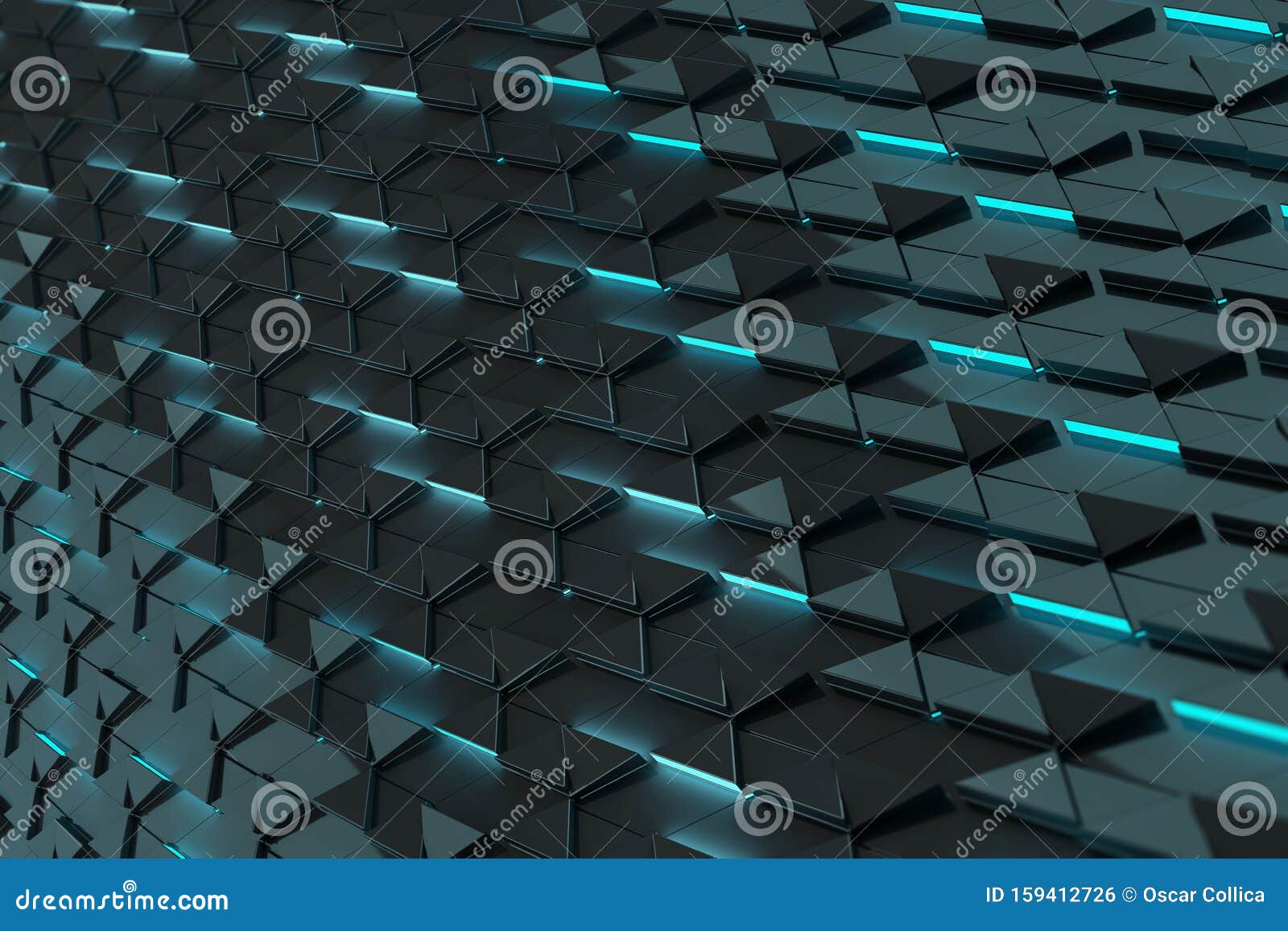 3D Illustration Rendering. Abstract Concept Tech Wallpaper with 3D ...