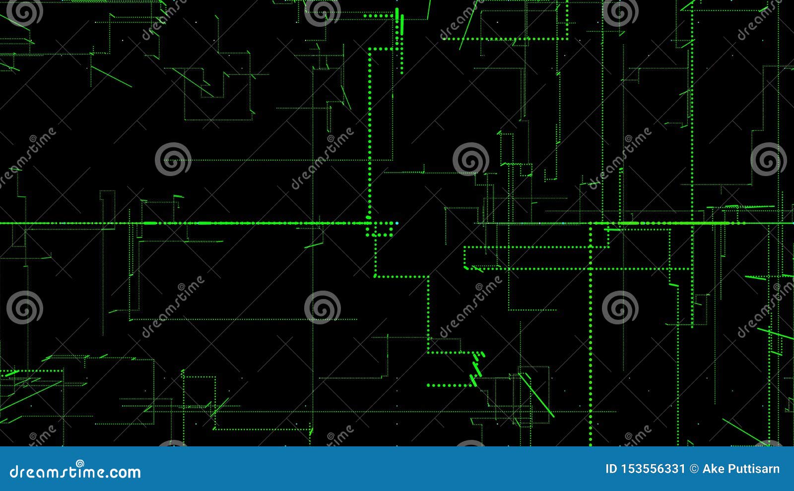 3D Illustration, 3D Rendering, Abstract Geometric Background, Green ...