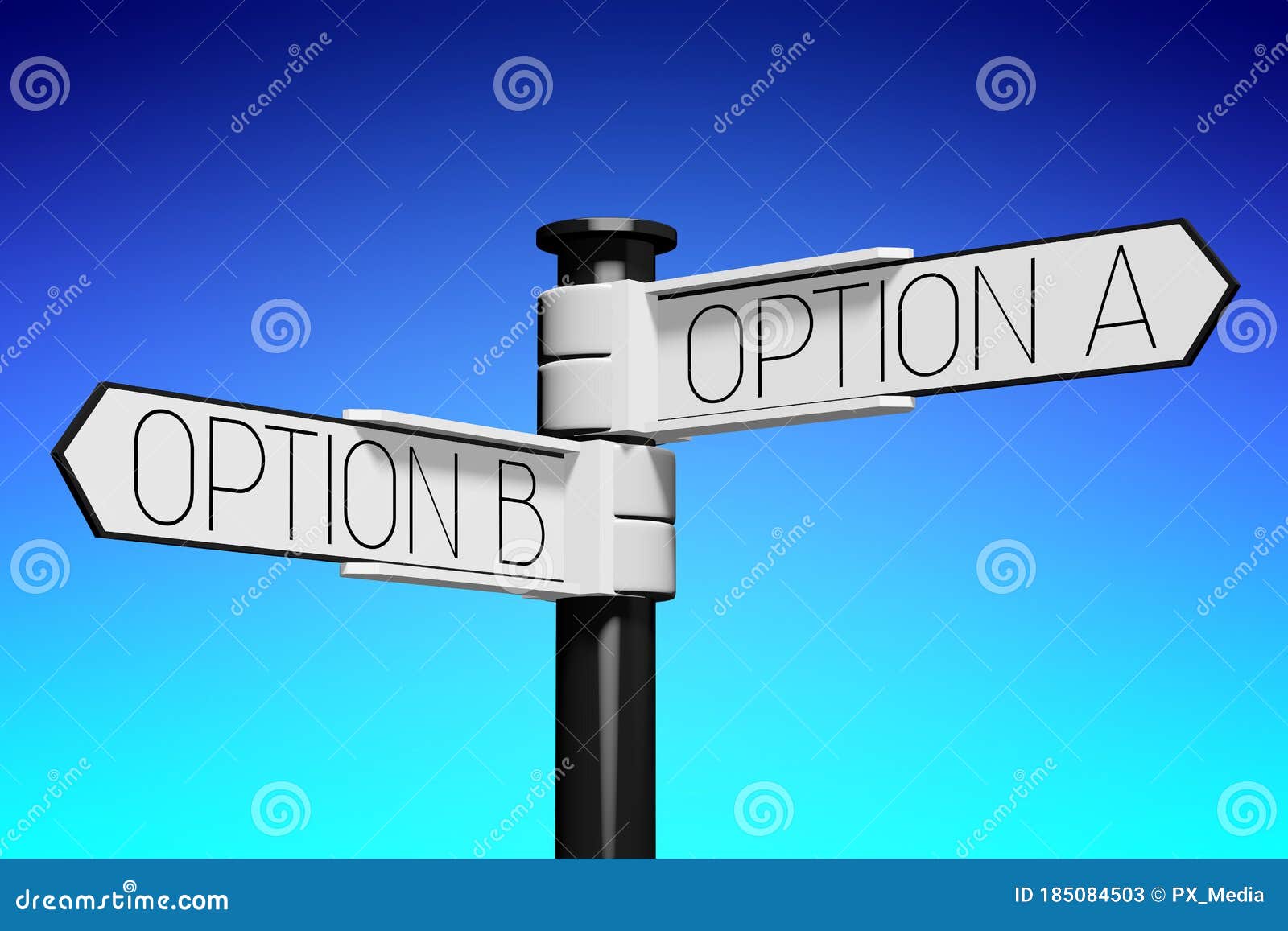 Option a, Option B - Choice Concept - Signpost with Two Arrows Stock ...