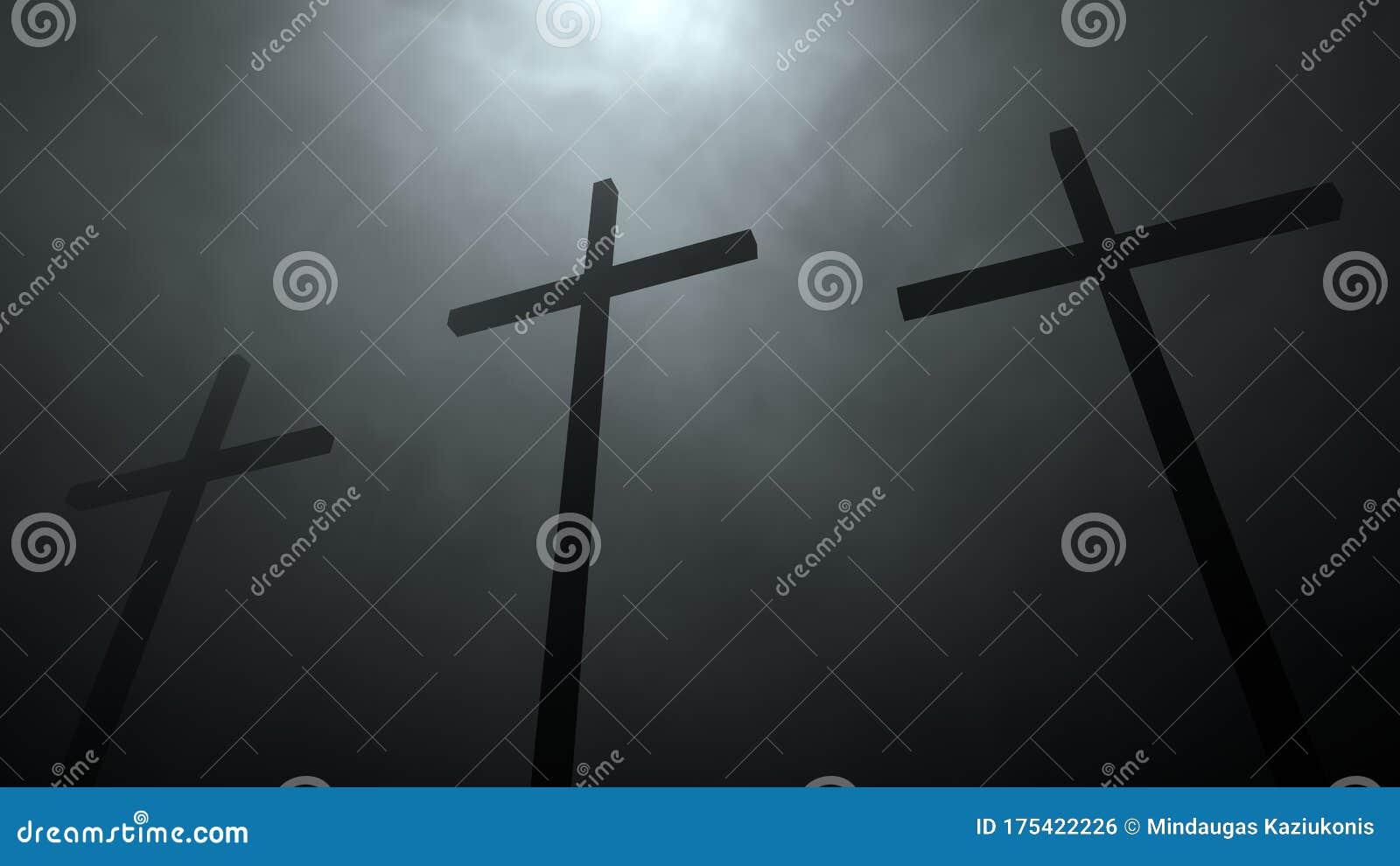 3d Illustration 3d Rendering Three Crosses Catholic Catholics Long ...