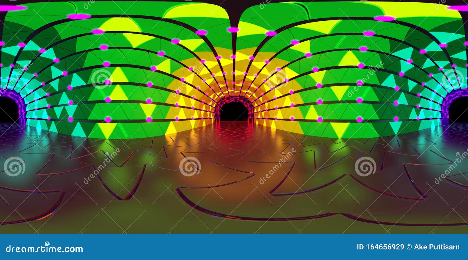 3d Illustration, 3d Rendering, Vr 360 Panorama Abstract Images of the ...