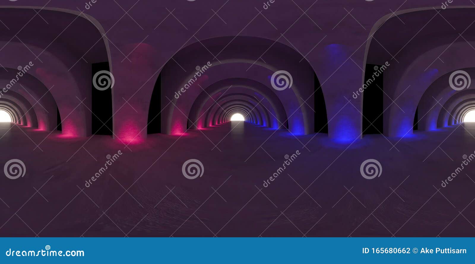 3d Illustration, 3d Rendering, Vr 360 Panorama Abstract Images of the ...