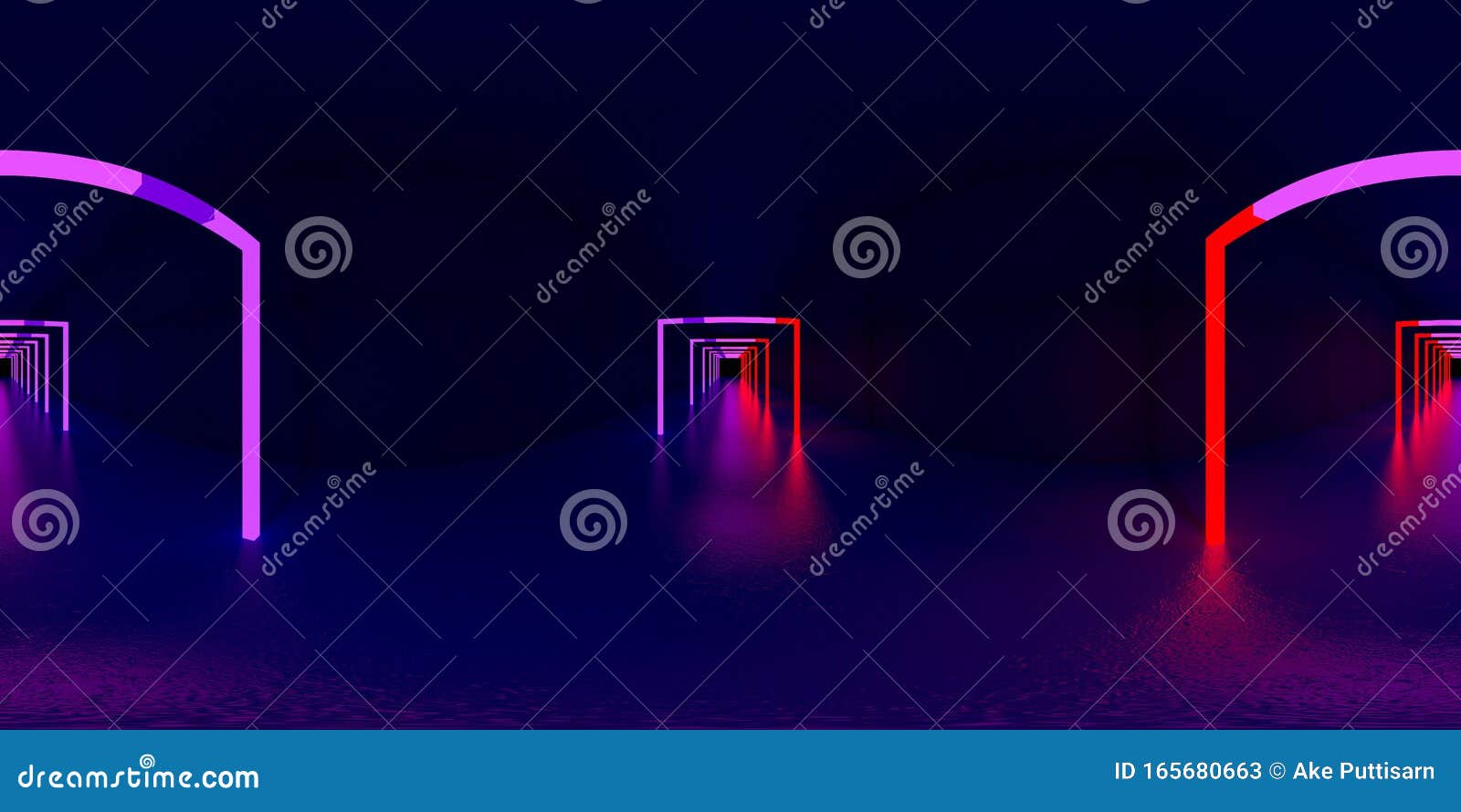 3d Illustration, 3d Rendering, Vr 360 Panorama Abstract Images of the ...