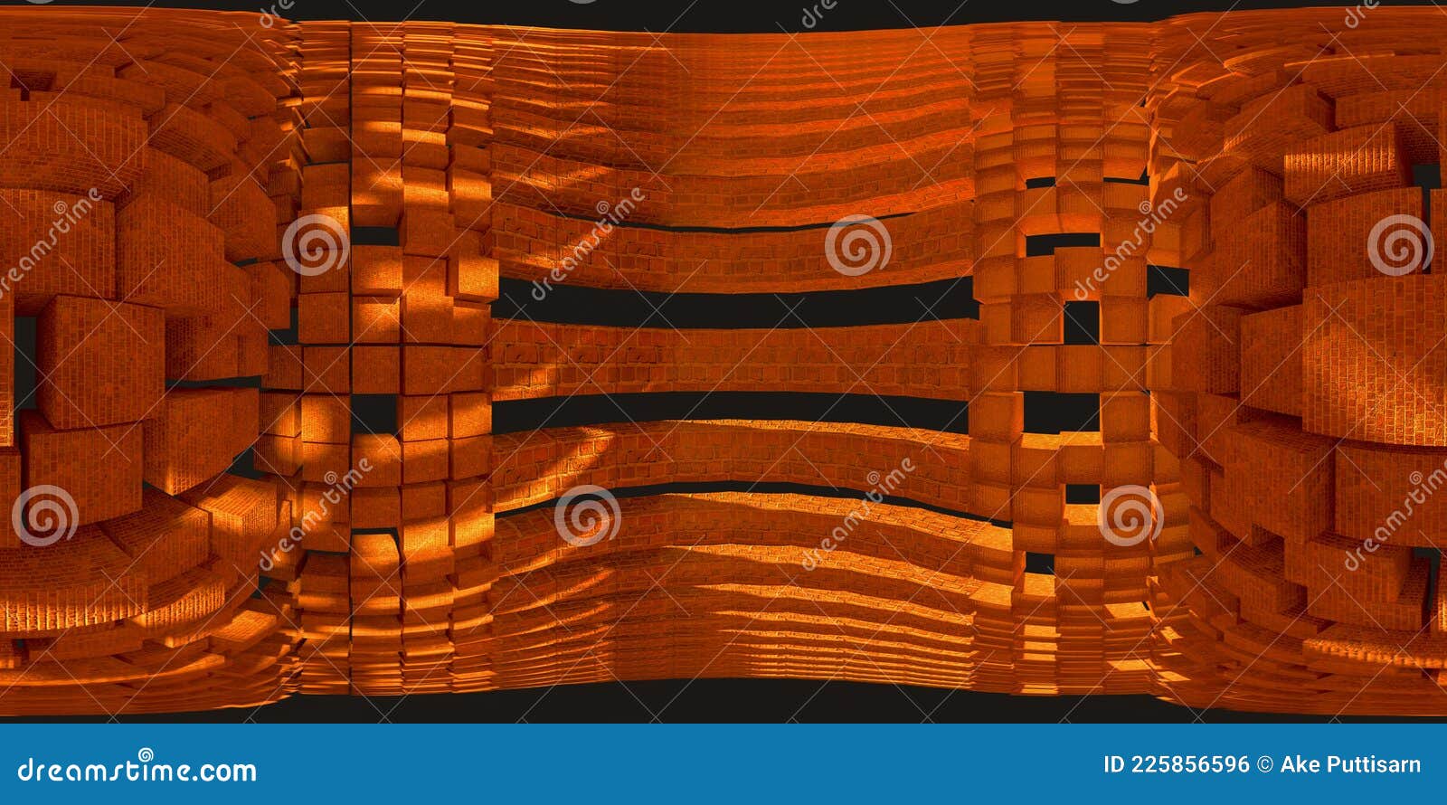 3d Illustration, 3d Rendering, Vr 360 Panorama Abstract Images of the ...