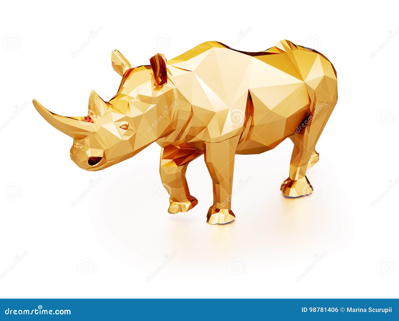 Golden Rhinoceros Beetle And Geometric. Cartoon Vector | CartoonDealer ...