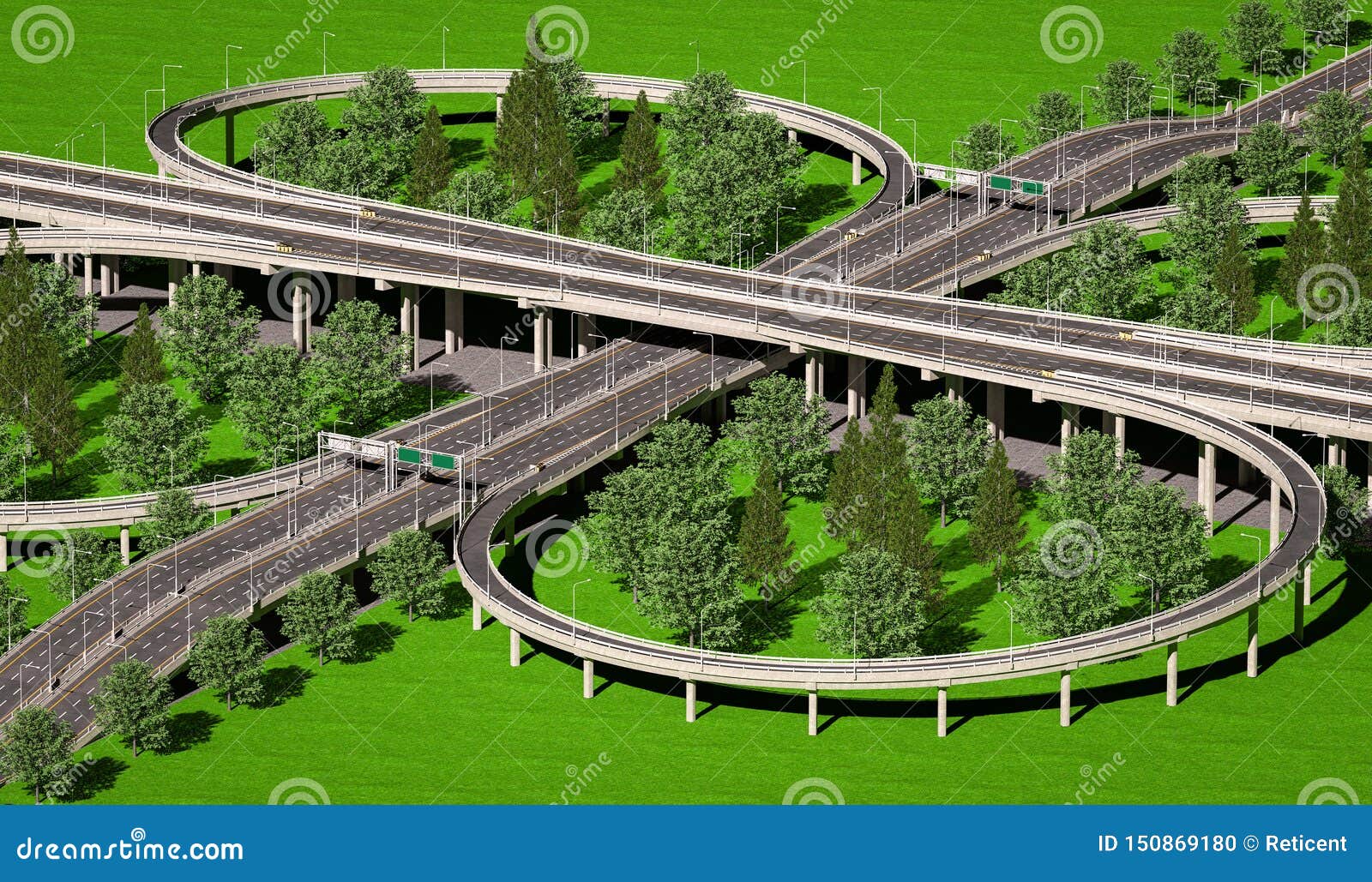 Road junction stock illustration. Illustration of sign - 150869180