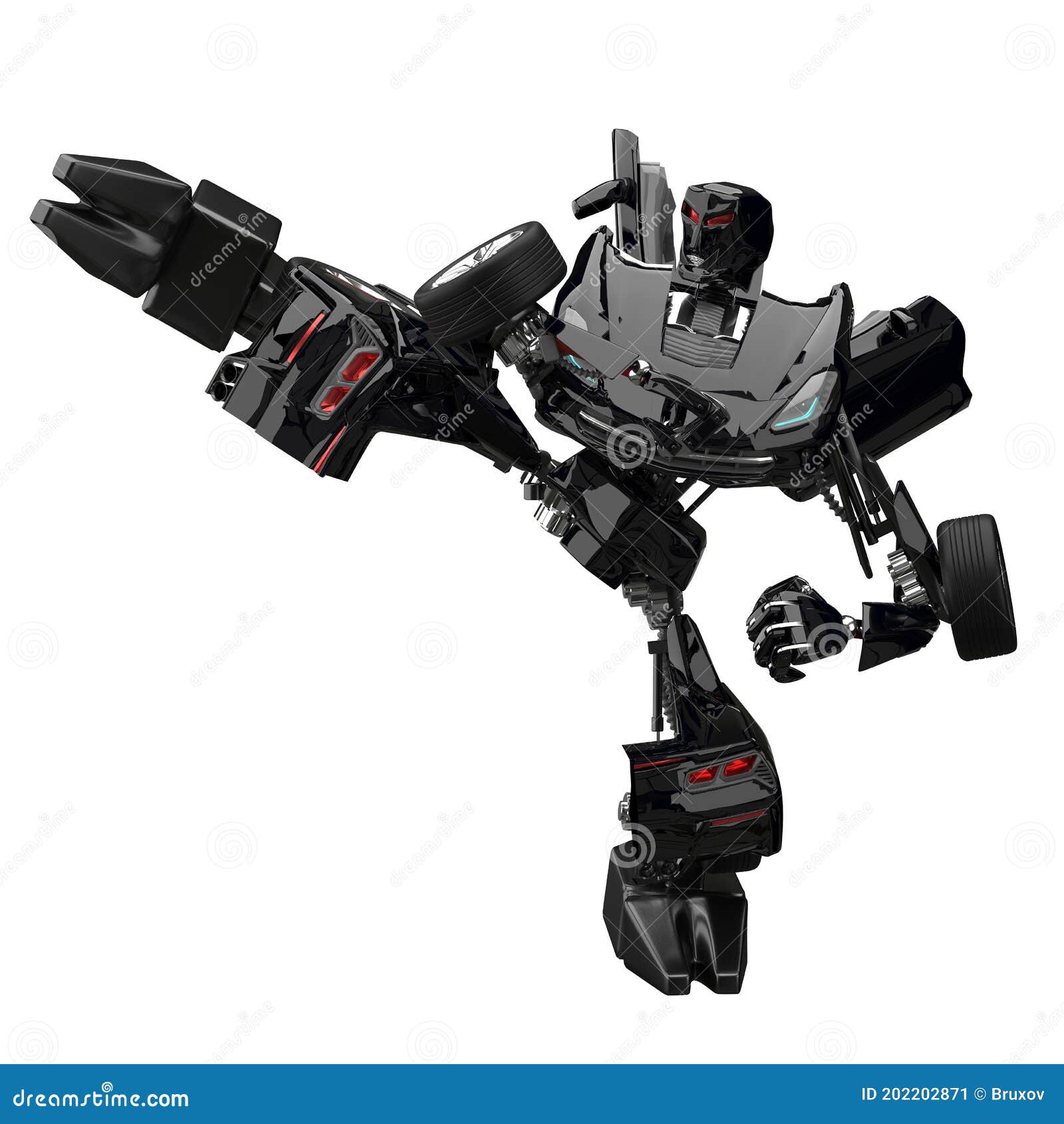 3D Illustration Robot Fighter Stock Image - Illustration of graphic ...