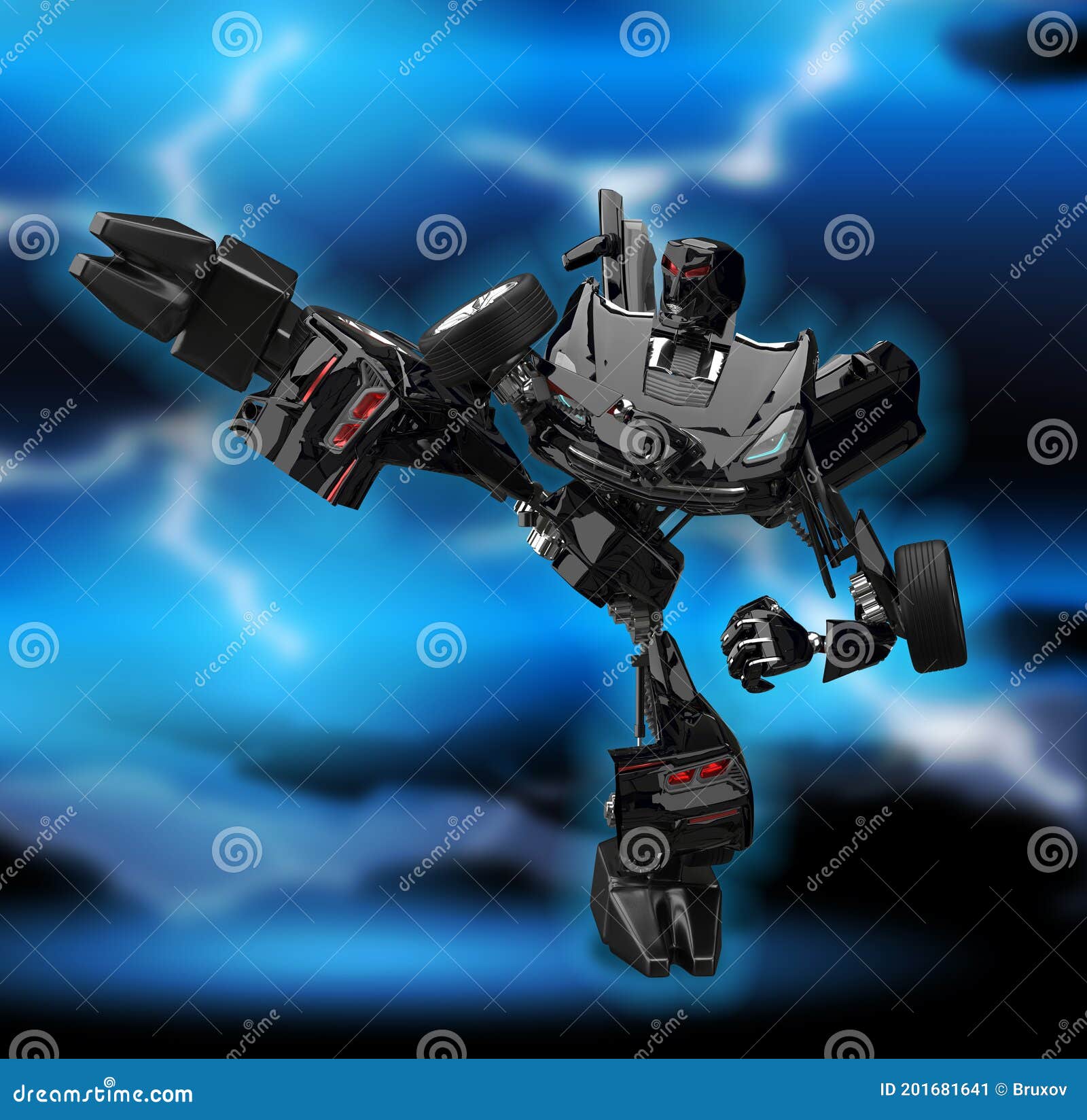 Robot Transformer Poster For T-shirt Cartoon Vector | CartoonDealer.com ...