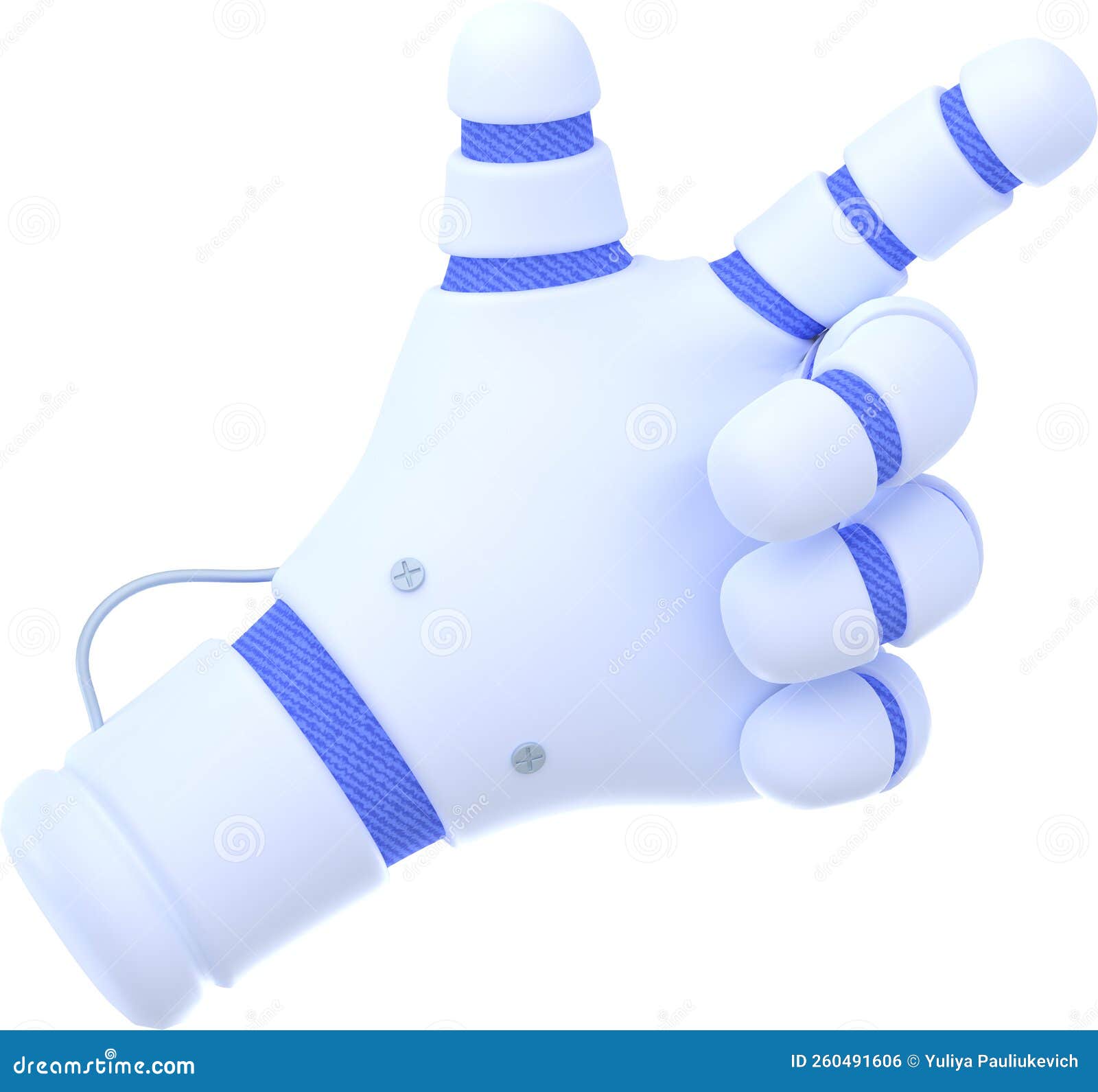 3D Illustration of Robotic Hand Pointing Finger Stock Illustration ...