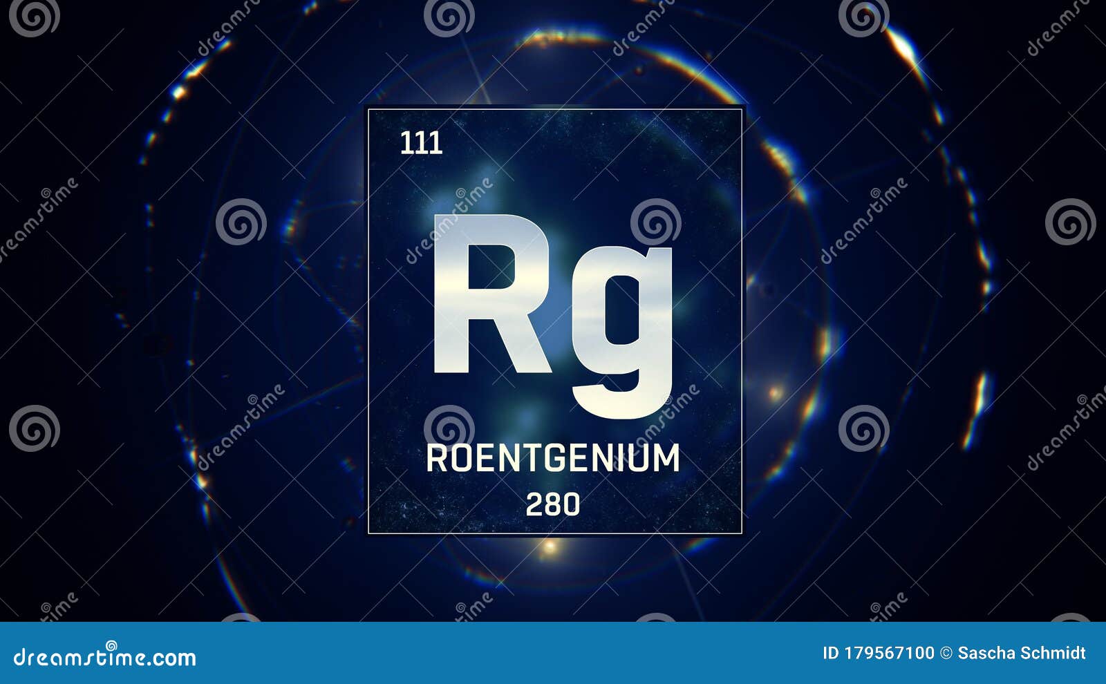Roentgenium, 3D Rendering Of Symbols Of The Elements Of The Periodic ...