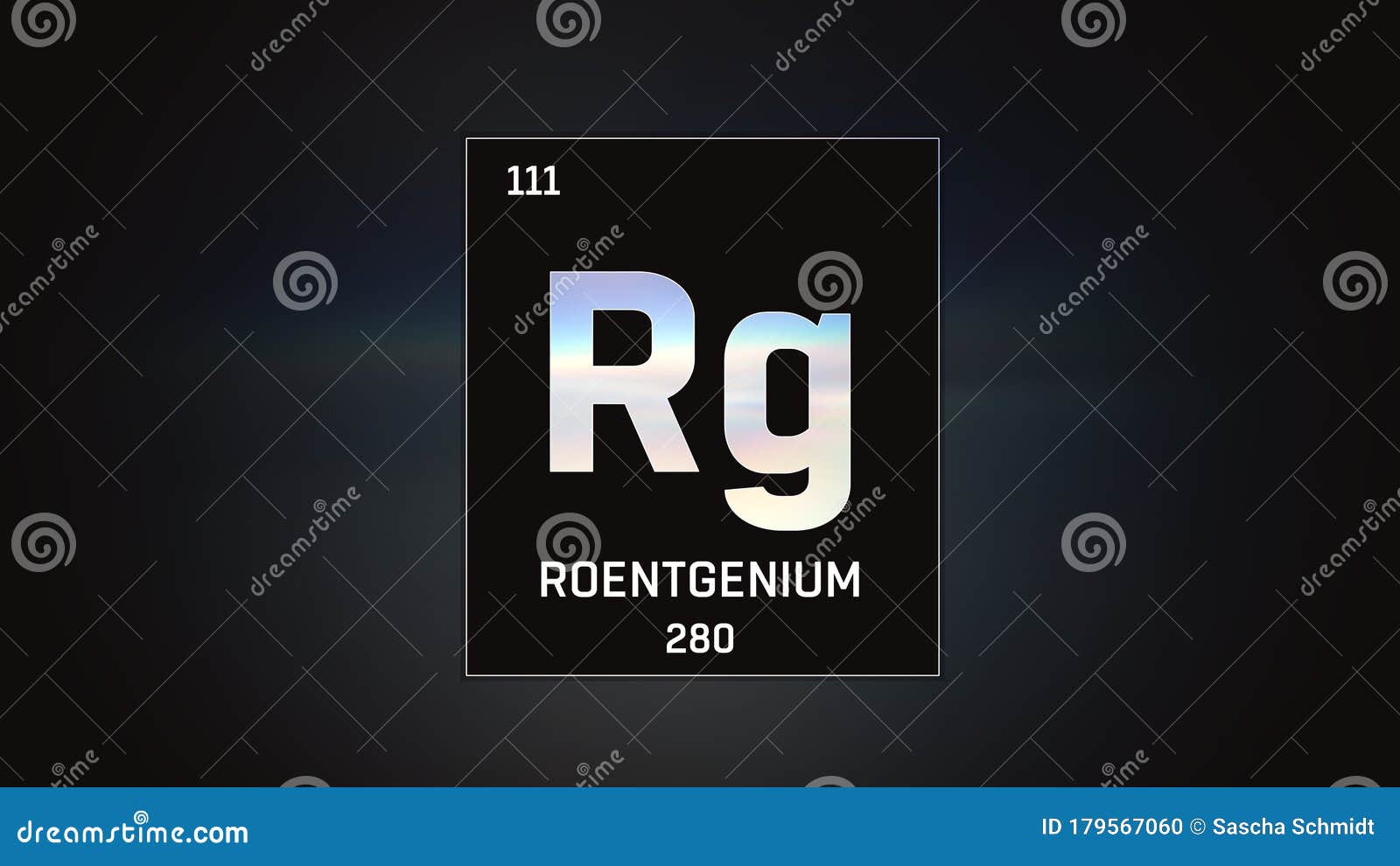 Roentgenium, 3D Rendering Of Symbols Of The Elements Of The Periodic ...