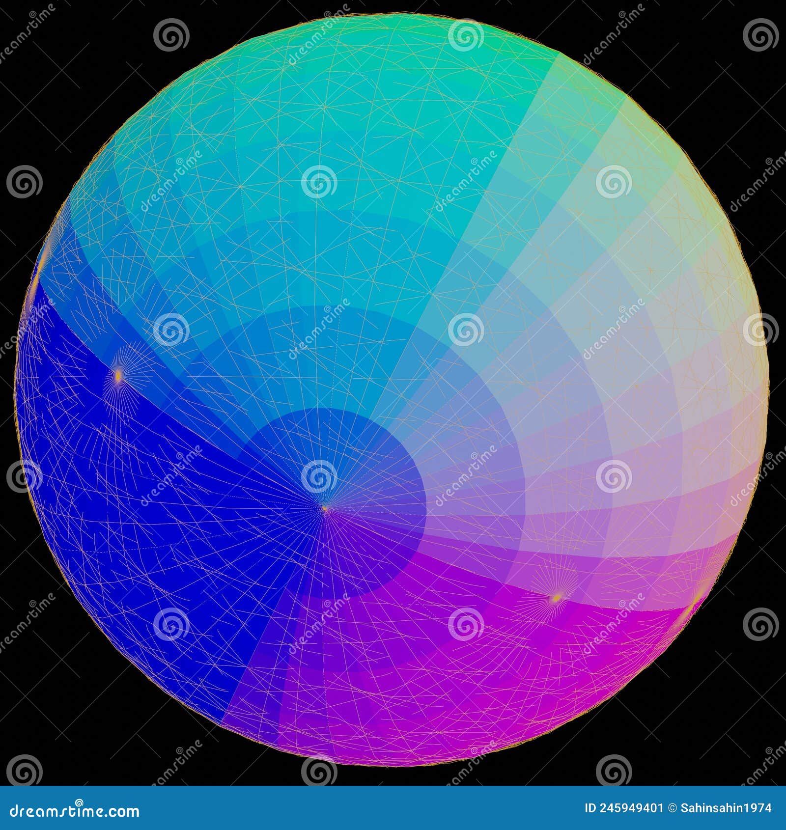 Seamless 3D Illustration, Round Shape Texture Background, Space Light ...