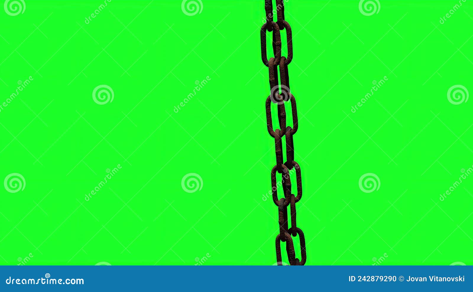 Rusted Chain on Green Screen Stock Illustration - Illustration of rusty ...