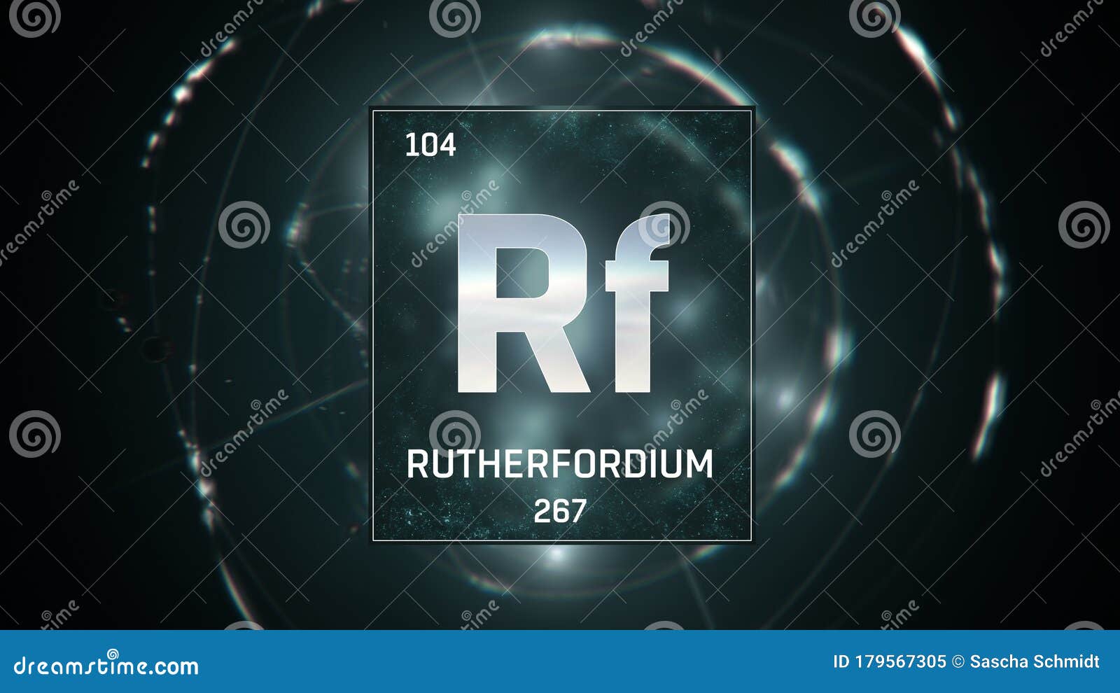 Rutherfordium As Element 104 of the Periodic Table 3D Illustration on ...