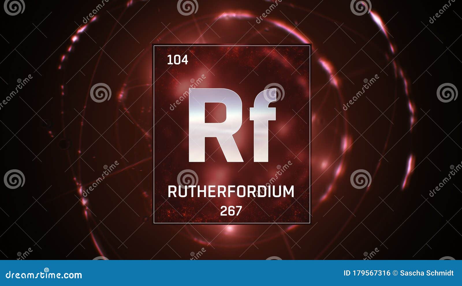 Rutherfordium As Element 104 of the Periodic Table 3D Illustration on ...