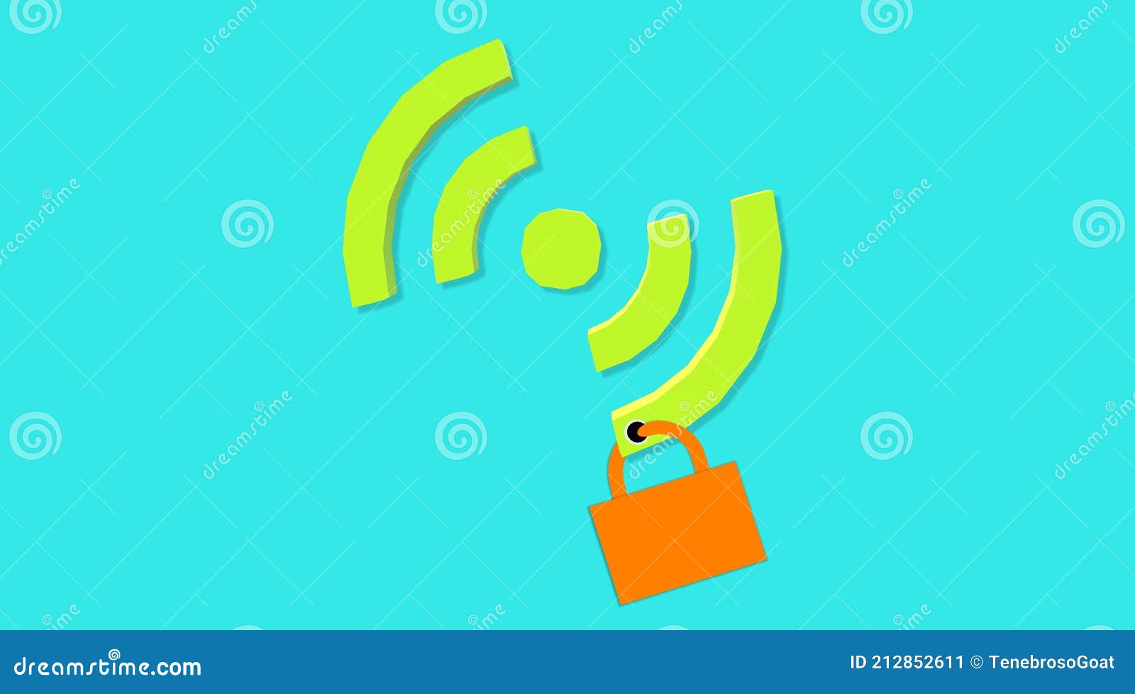 3d Illustration, Safe Signal. Wireless Technology. Communications ...
