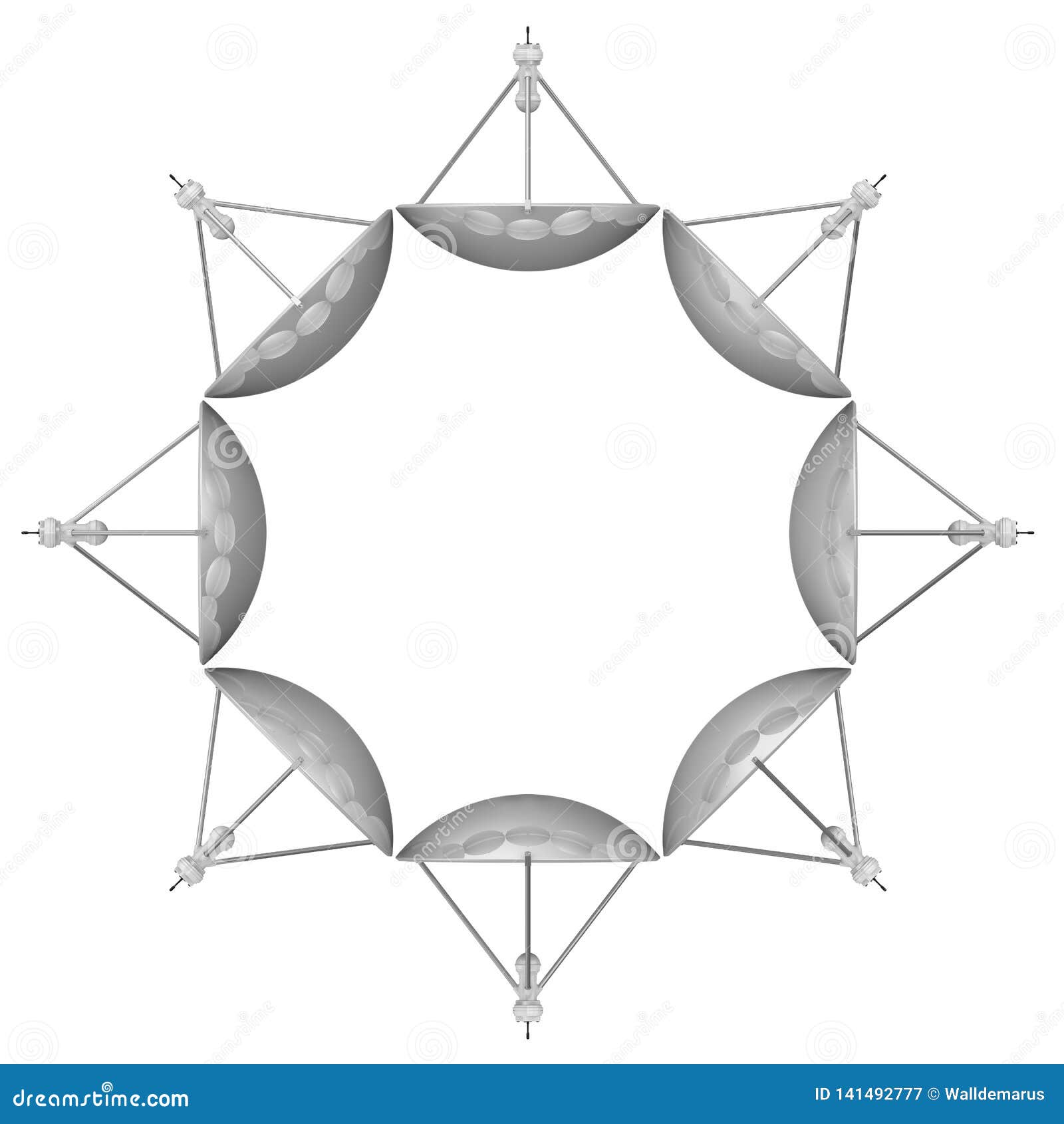 Satellite dishes stock illustration. Illustration of satellite - 141492777