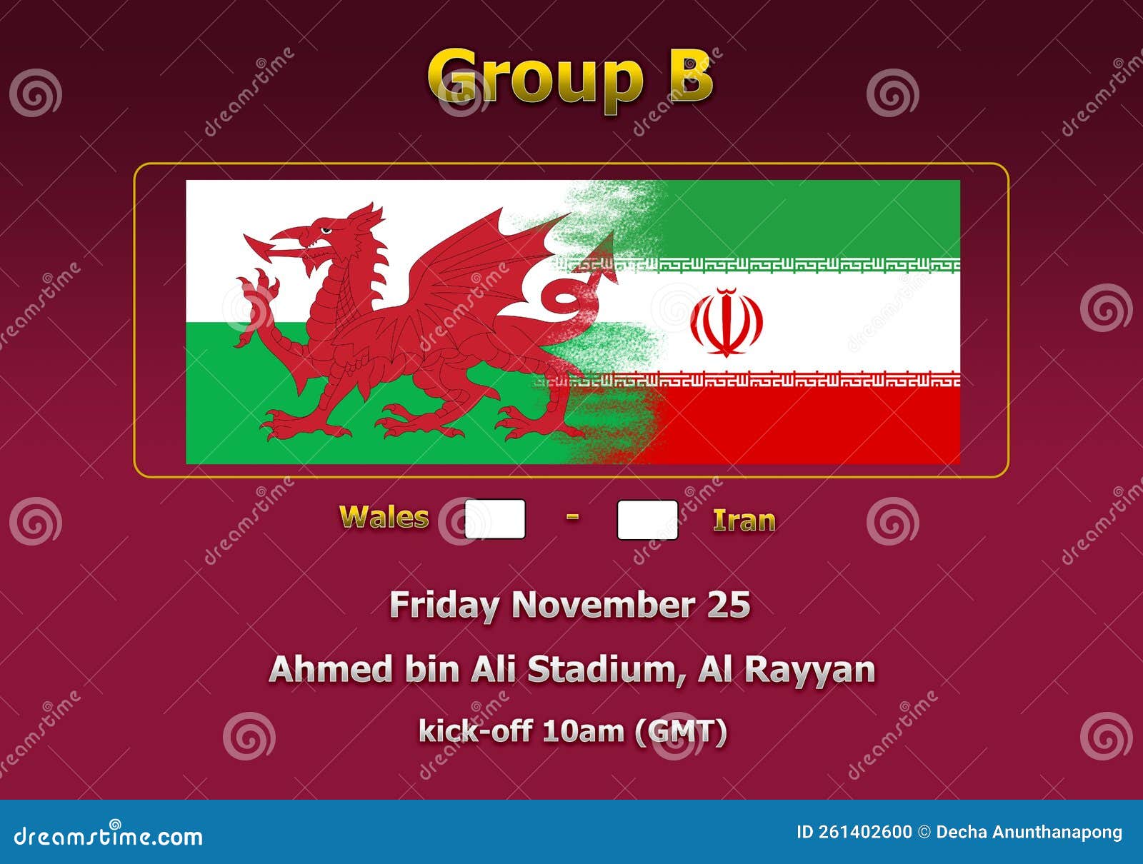 3d Illustration Schedule of World Cup Qatar 2022 Editorial Image ...