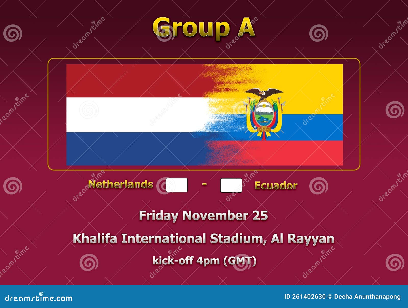 3d Illustration Schedule of World Cup Qatar 2022 Editorial Image ...