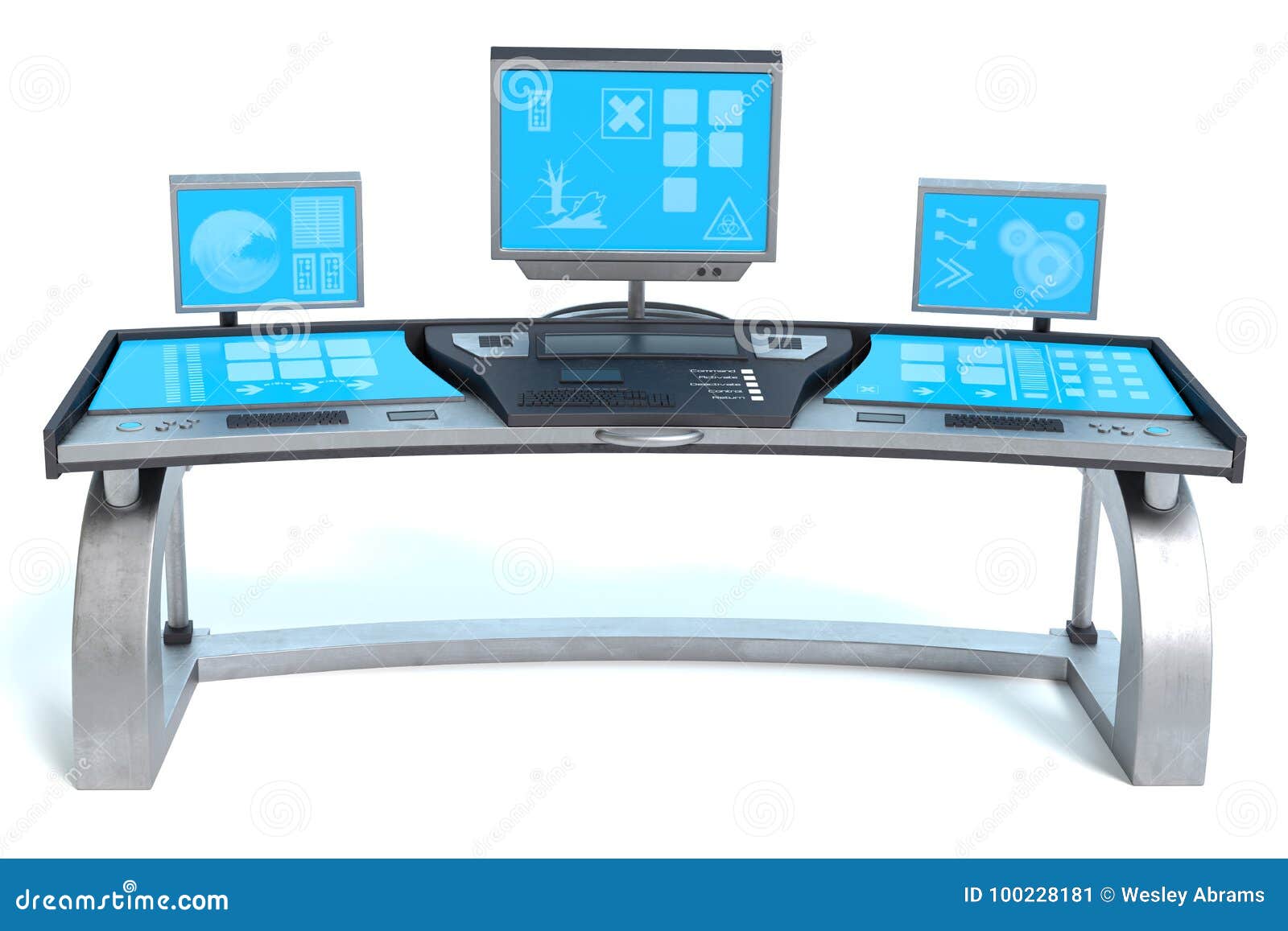 Sci-fi Control Panel stock illustration. Illustration of technology ...