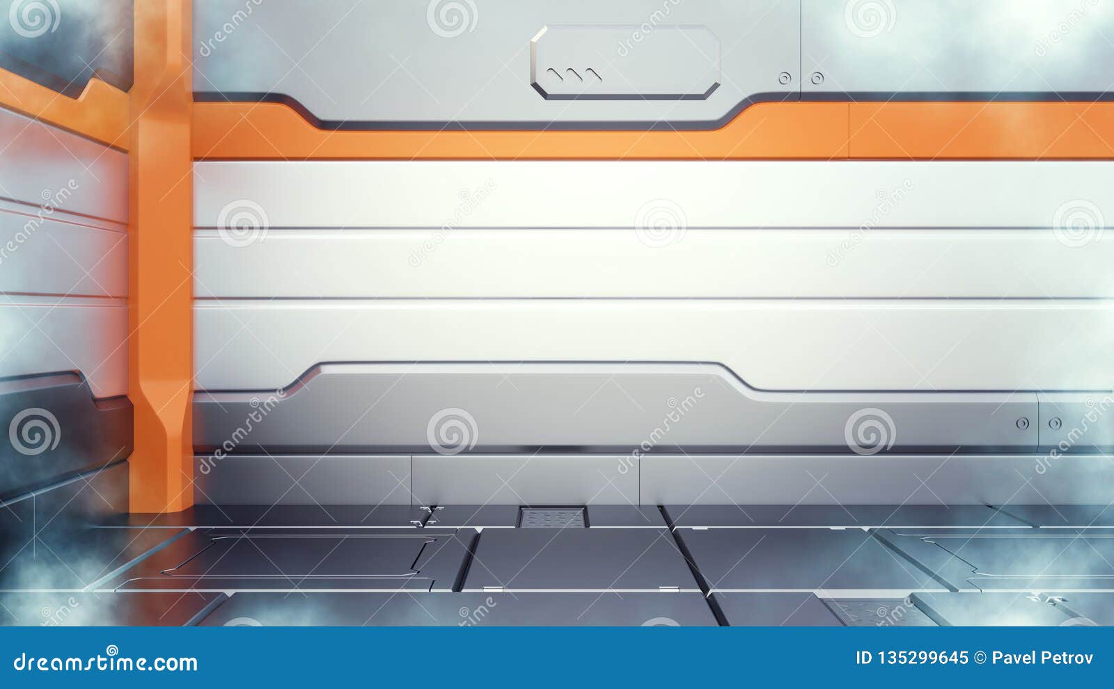 3d Render of Sci-fi Cryogenic Freezer Farm Corridor Interior Stock ...