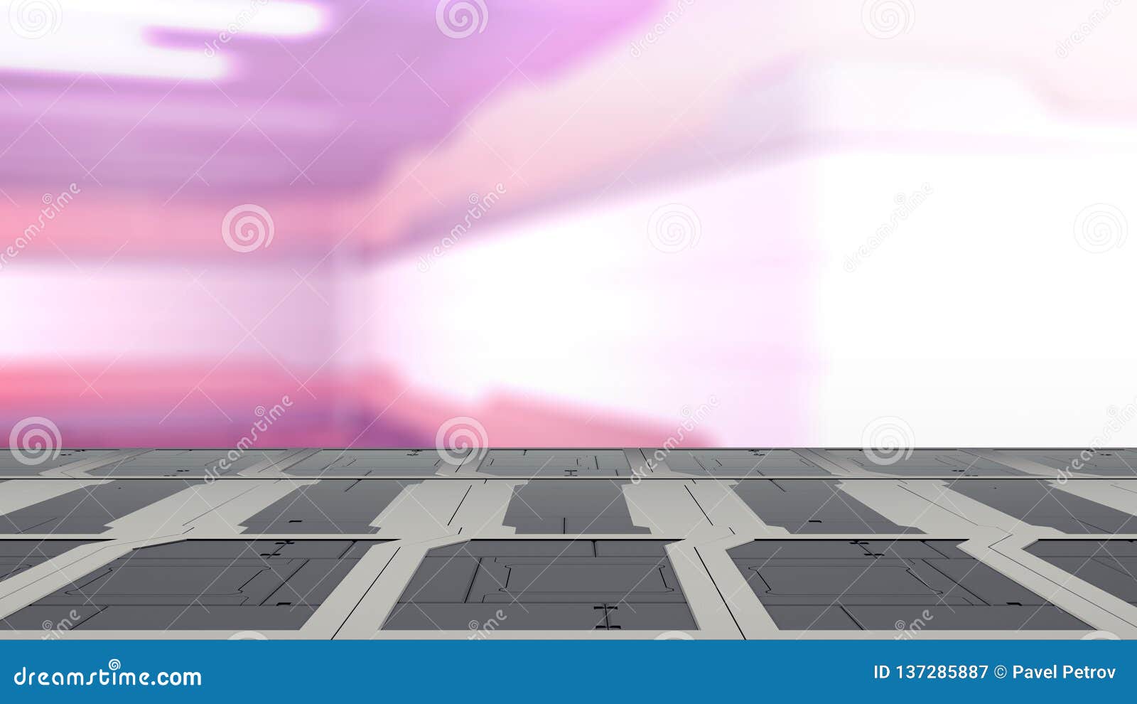 3d Illustration of Sci Fi Lab Table with Blur Sci-fi Background 3d ...