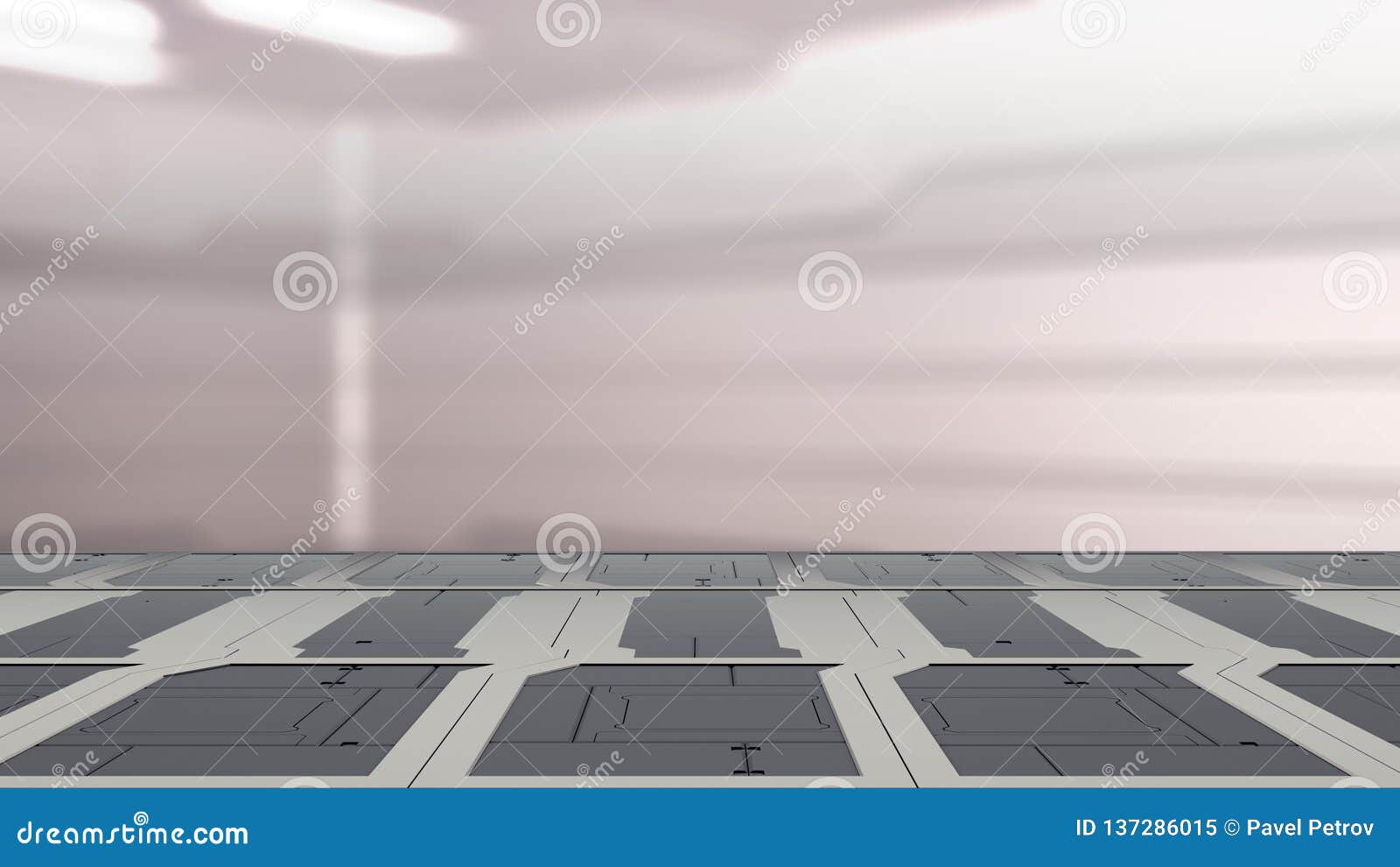 3d Illustration of Sci Fi Lab Table with Blur Sci-fi Background 3d ...