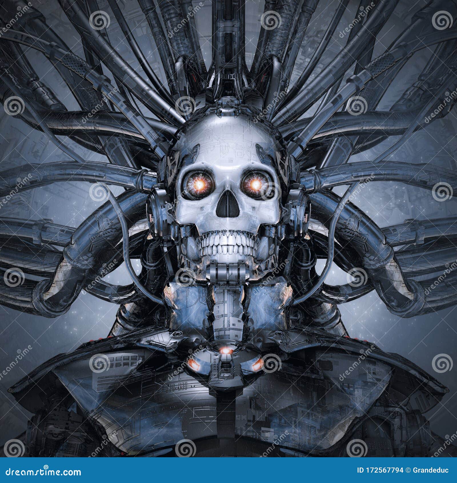 Two Faced Skull With Wings And Sword Cartoon Vector | CartoonDealer.com ...