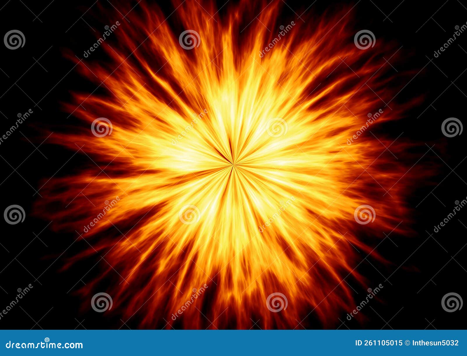3d Illustration of Scorching Flames Burning in the Dark Stock ...