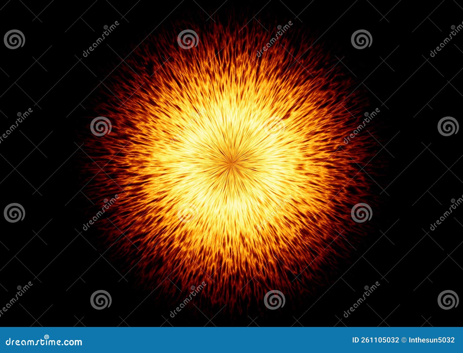3d Illustration of Scorching Flames Burning in the Dark Stock ...