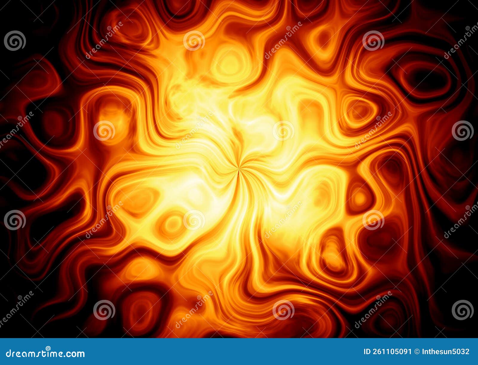 3d Illustration of Scorching Flames Burning in the Dark Stock ...