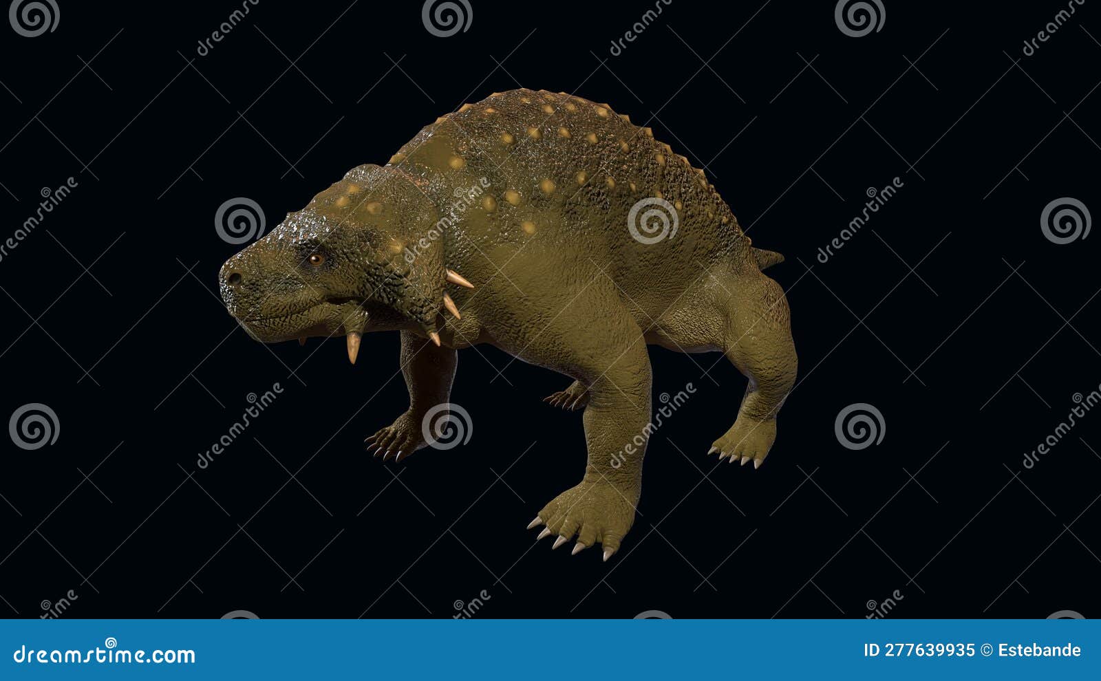 3d Illustration of a Scutosaurus (Late Permian) Stock Illustration ...