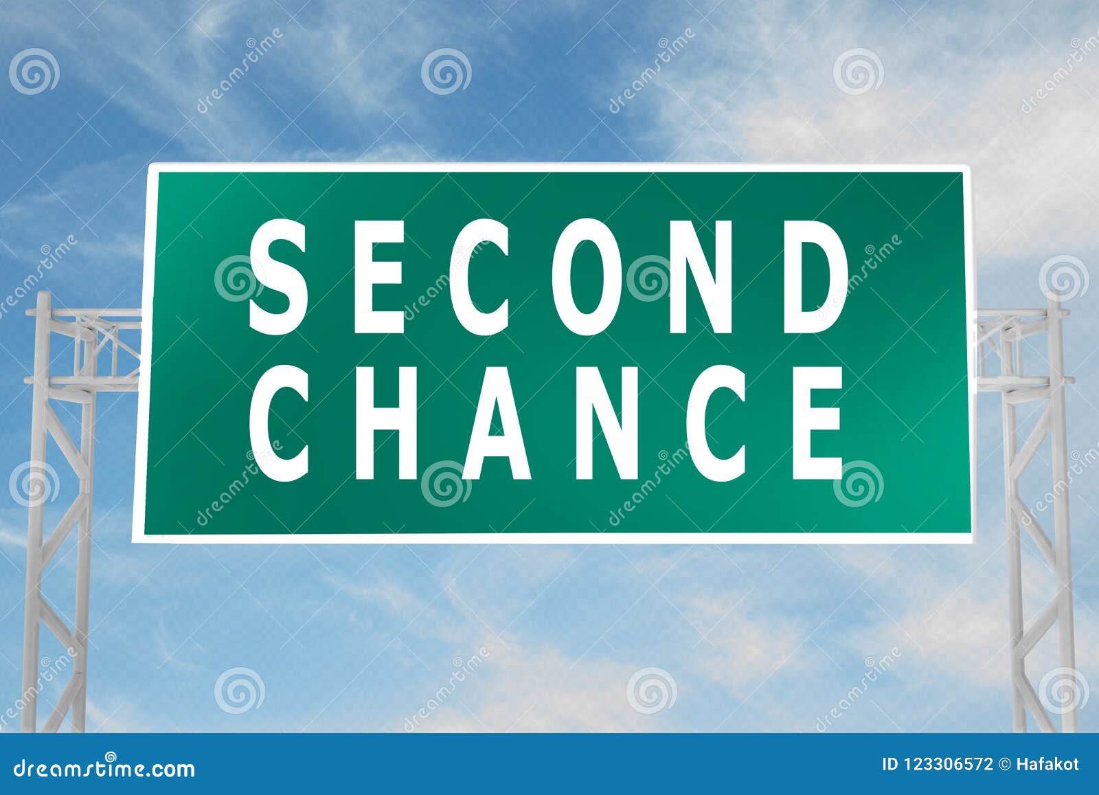 SECOND CHANCE concept stock illustration. Illustration of road - 123306572