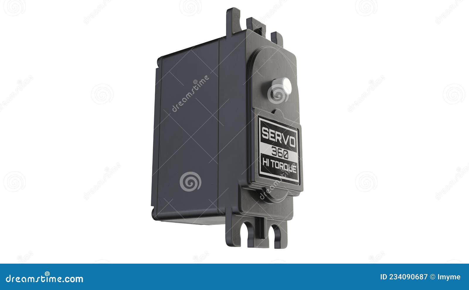 3D Illustration of Servo Motor Isolated on White Stock Illustration ...