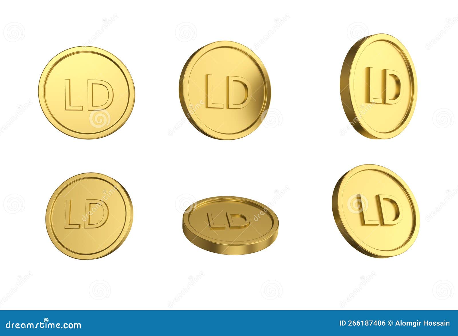 3D Libyan Dinar Currency Symbol Set Icon Vector Illustration ...