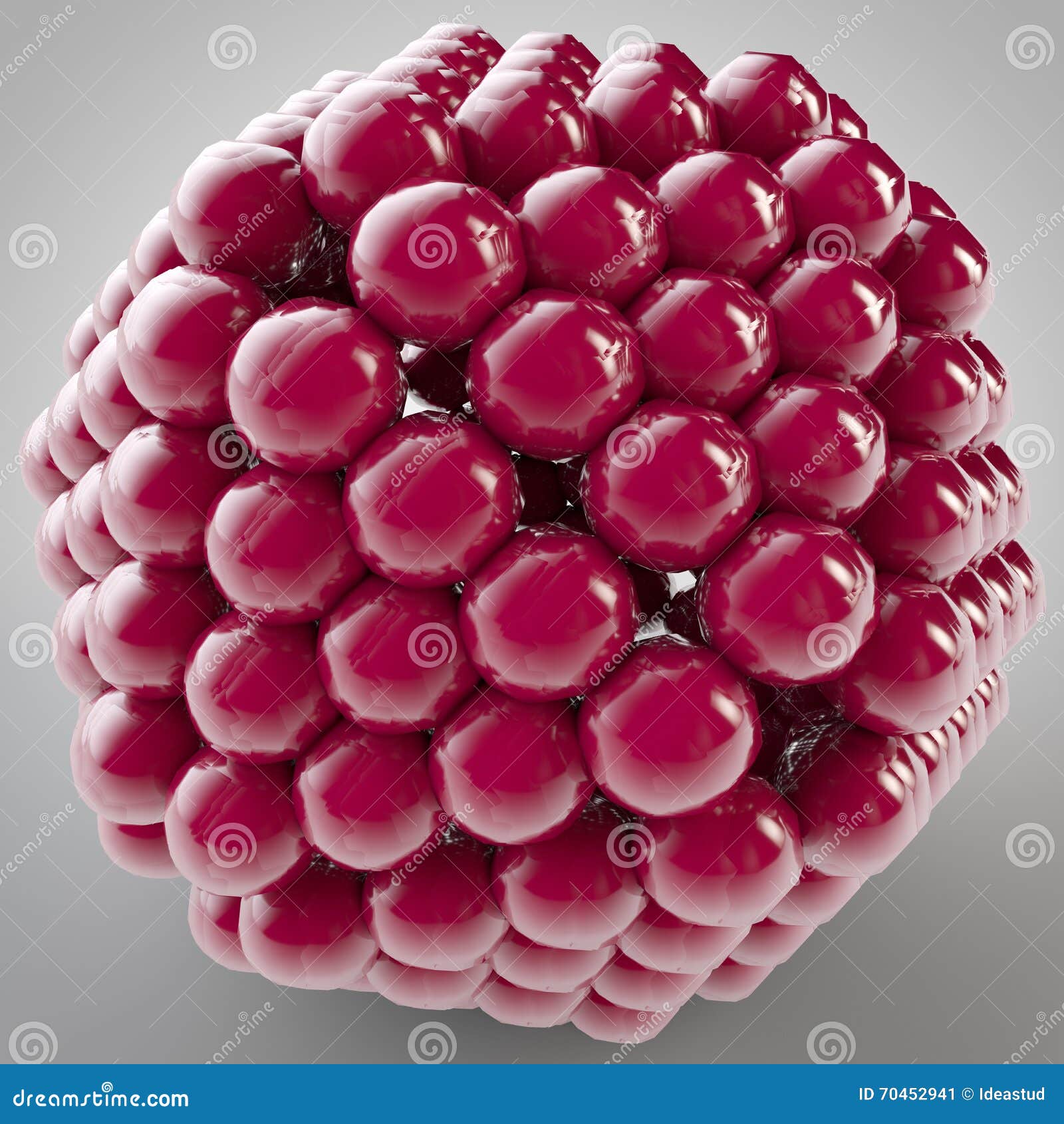 3D Illustration of Shape Object Consists of Balls Stock Illustration ...