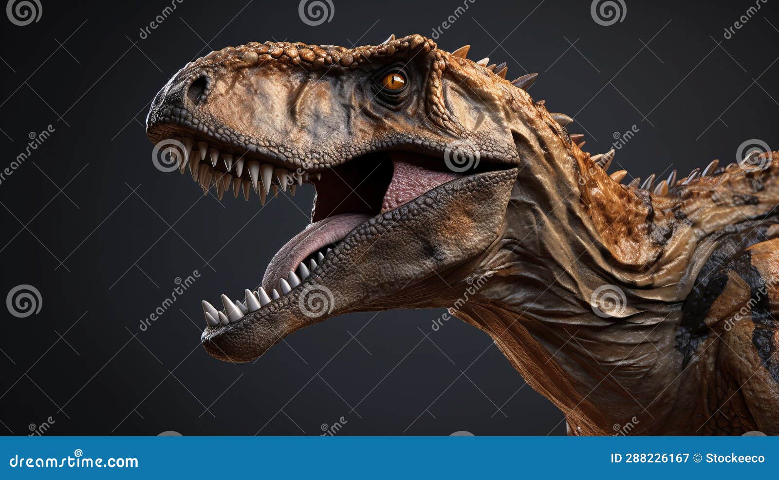 Hyper-realistic 3d T-rex Model with Intense Detail Stock Illustration ...