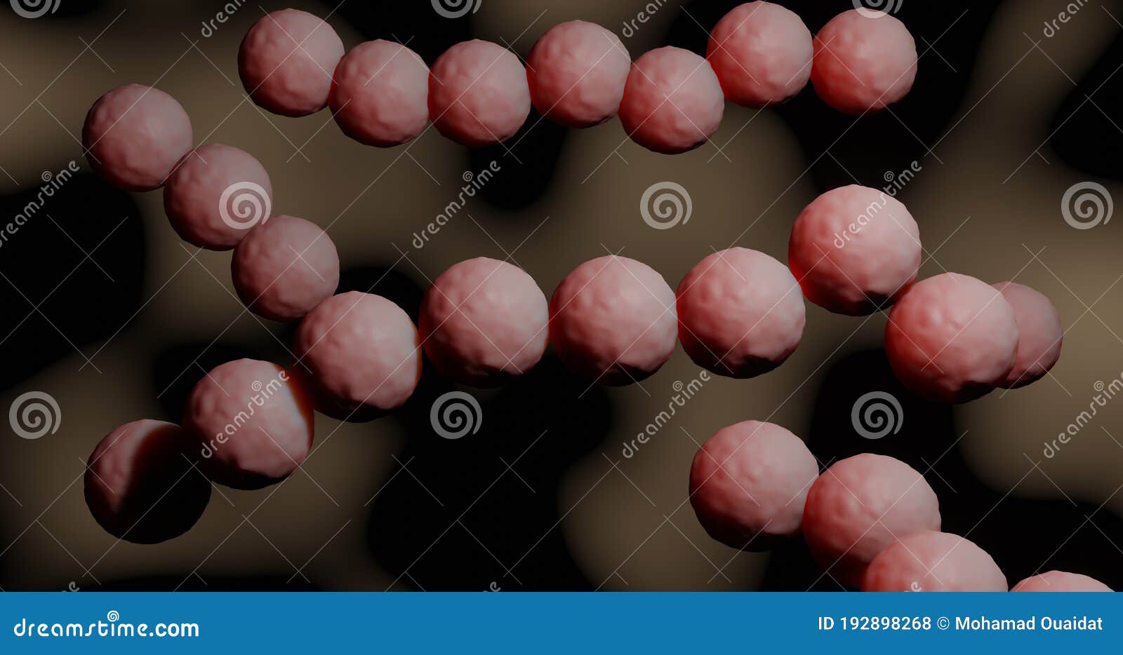 Streptococcus Pyogenes in 3d Illustration Stock Illustration ...