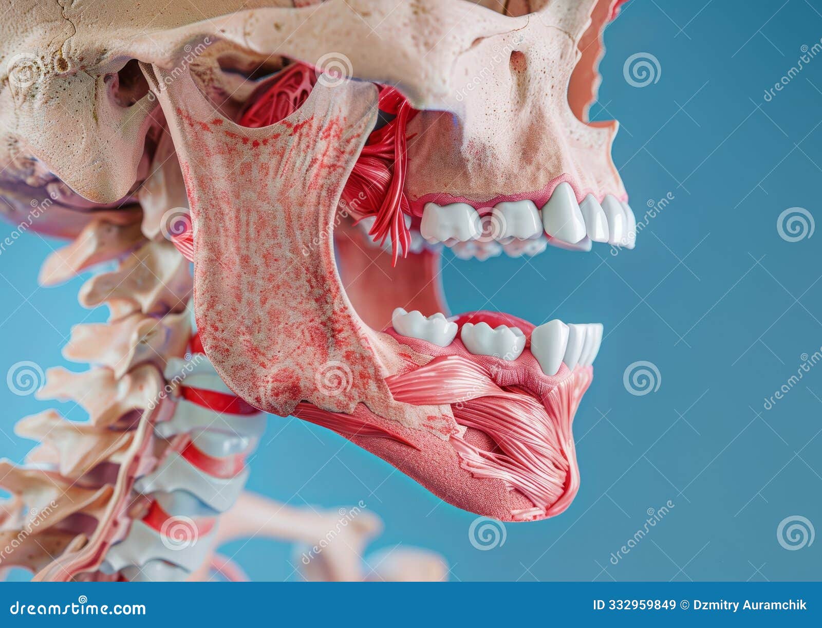 This 3D Illustration Shows the Dislocation of the Temporomandibular ...