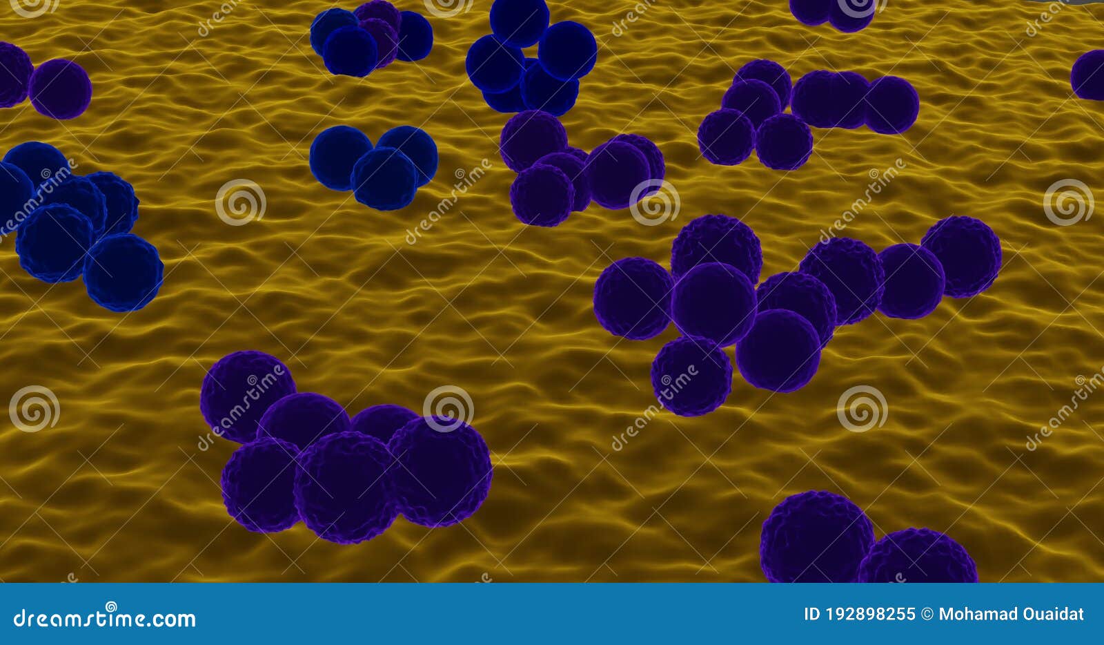 Staphylococcus Aureus in 3d Illustration Stock Illustration ...