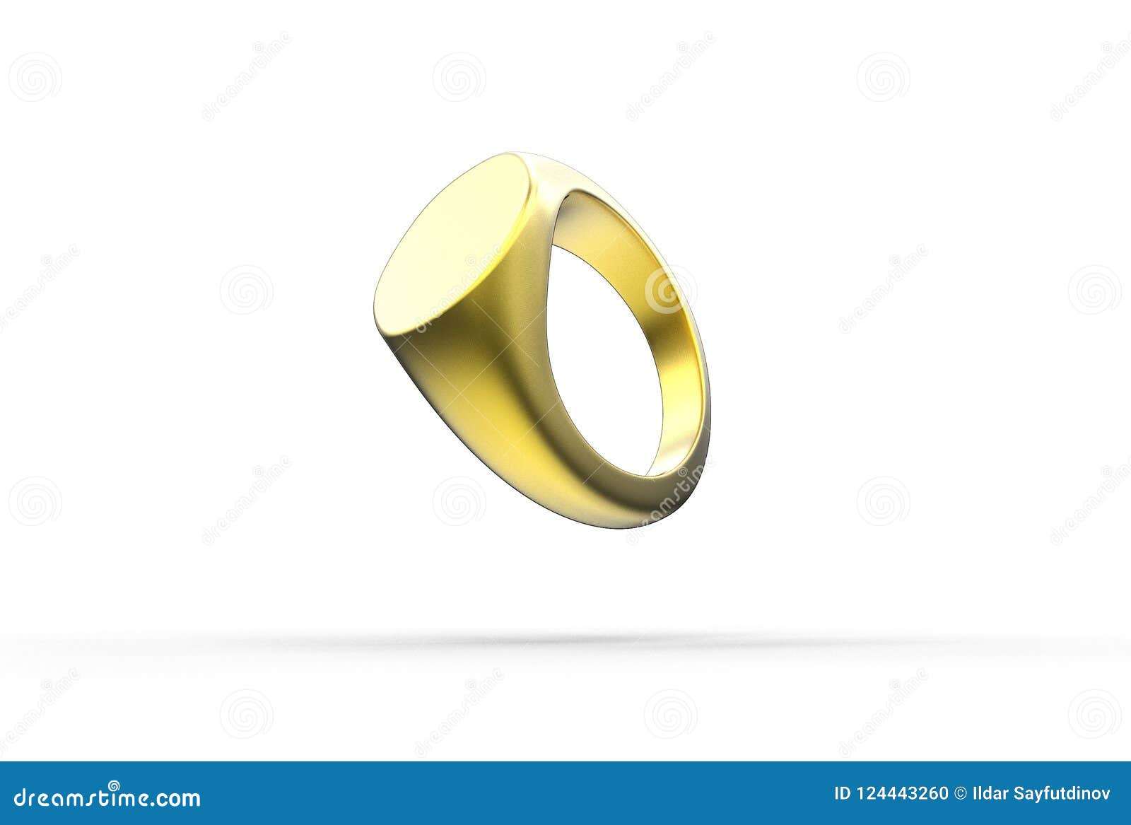 3D Illustration of Signet Ring Stock Illustration - Illustration of ...