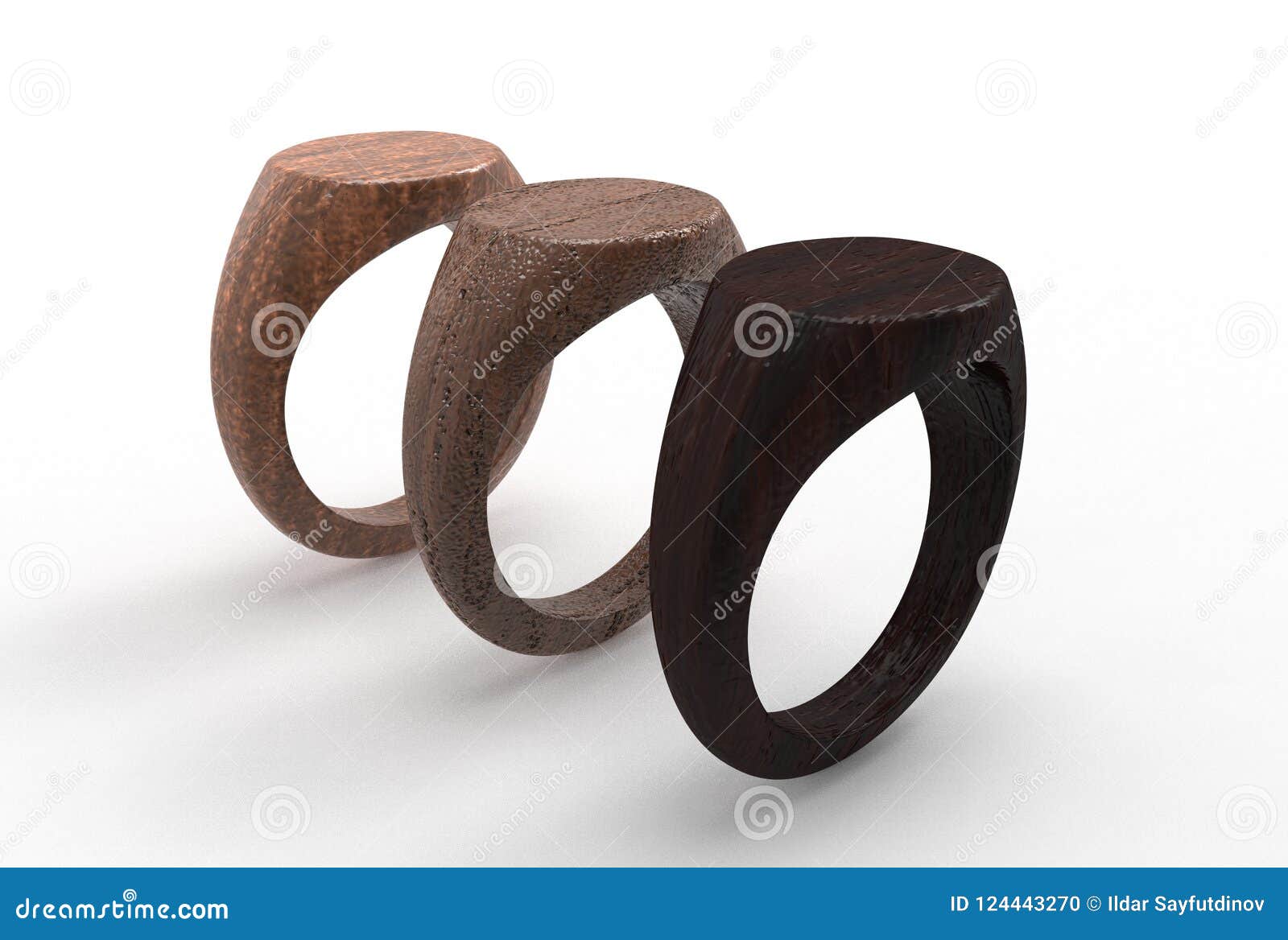 3D Illustration of Signet Ring Stock Illustration - Illustration of ...