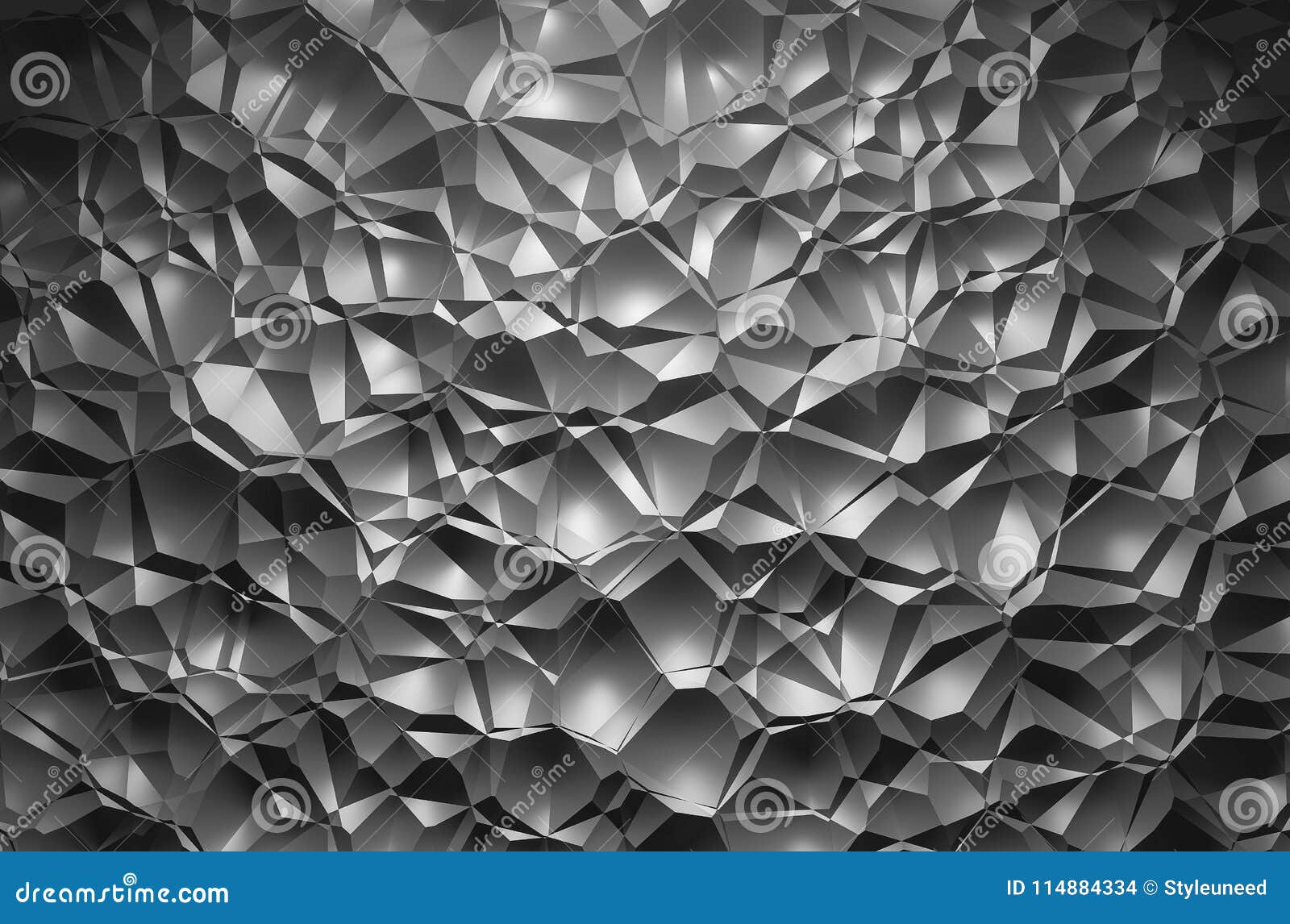3D Illustration - Silver Brilliant Triangle Pattern Backplate Stock ...