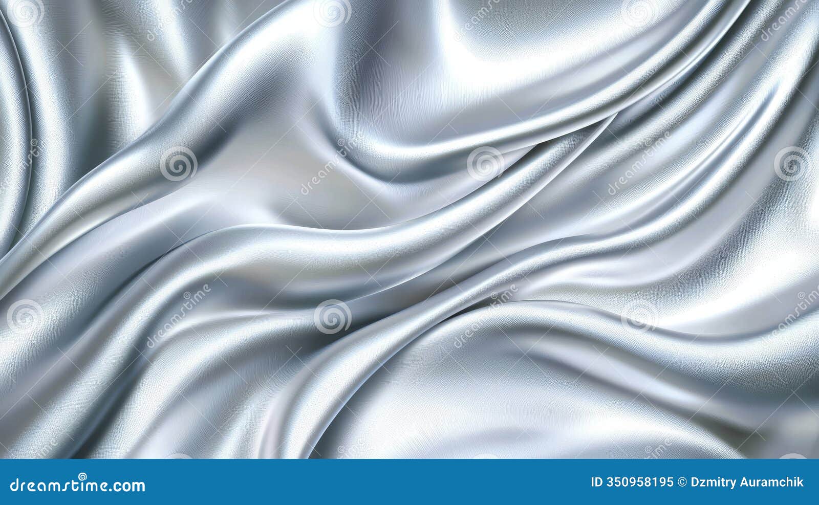 3D Illustration of Silver Metal Texture with Waves, Liquid Silver ...