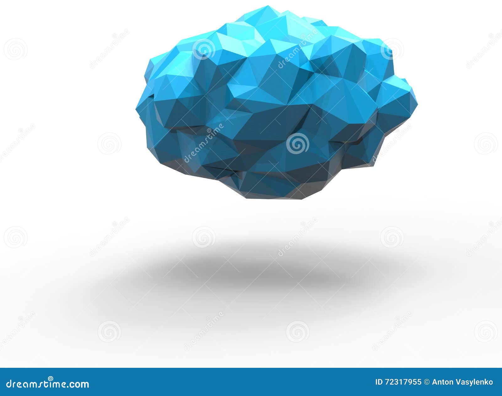 3d Illustration of Simple Cloud. Stock Illustration - Illustration of ...